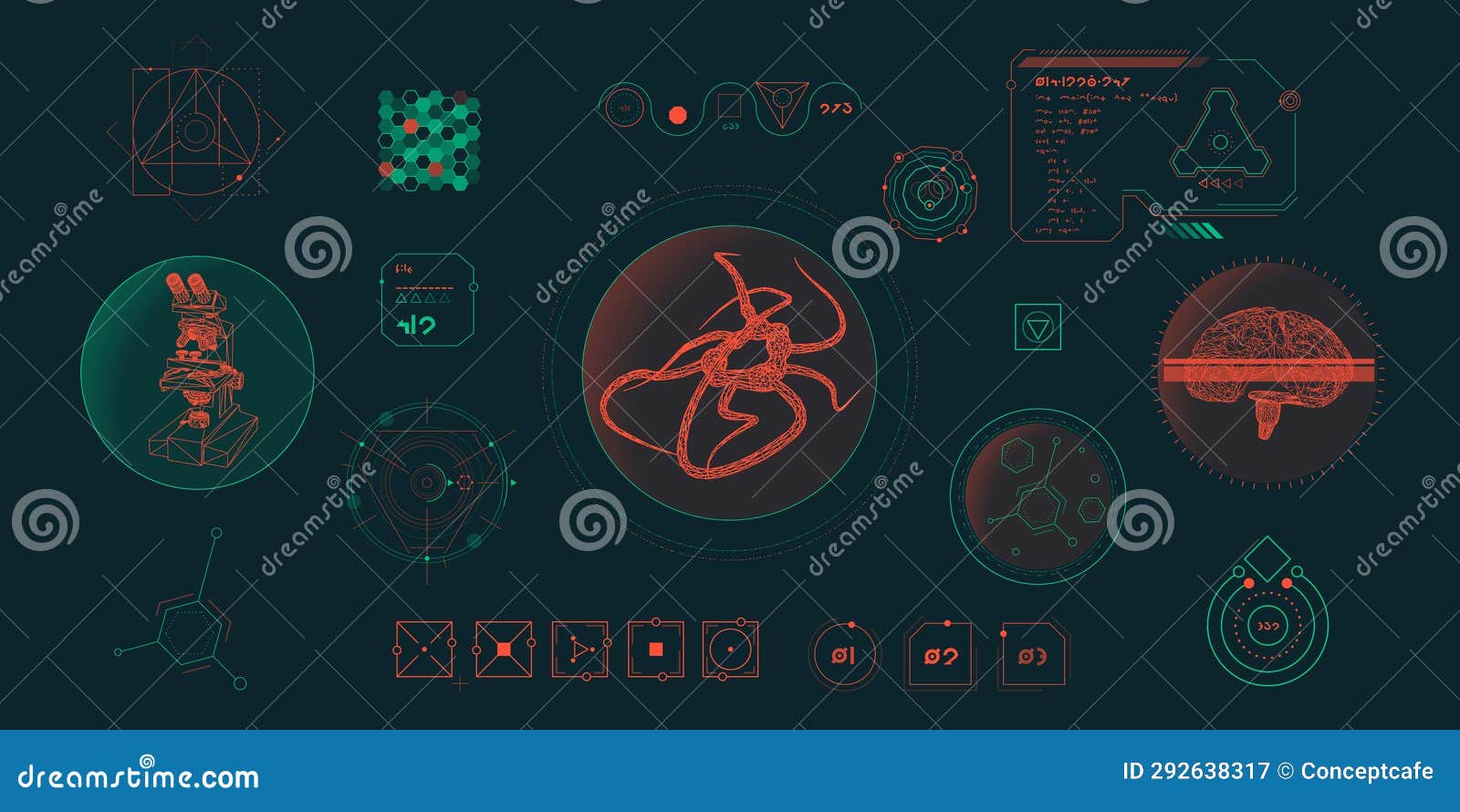 Vector Data Elements for Sci-fi Interface Infographics. Stock Vector ...