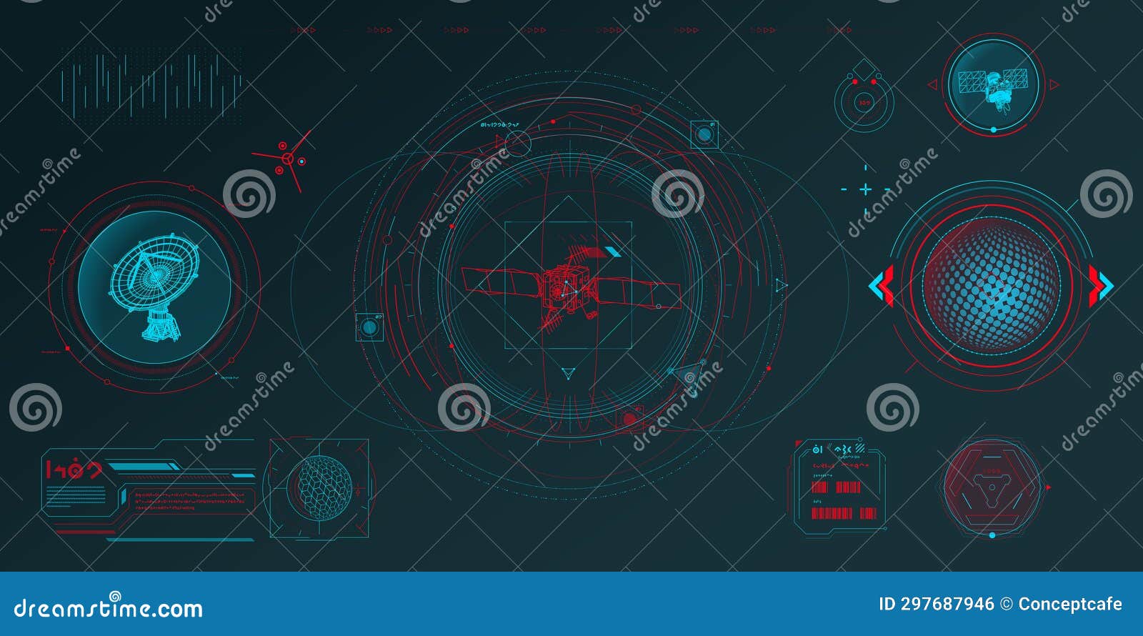 Vector Data Elements for Sci-fi Interface Infographics. Stock Vector ...