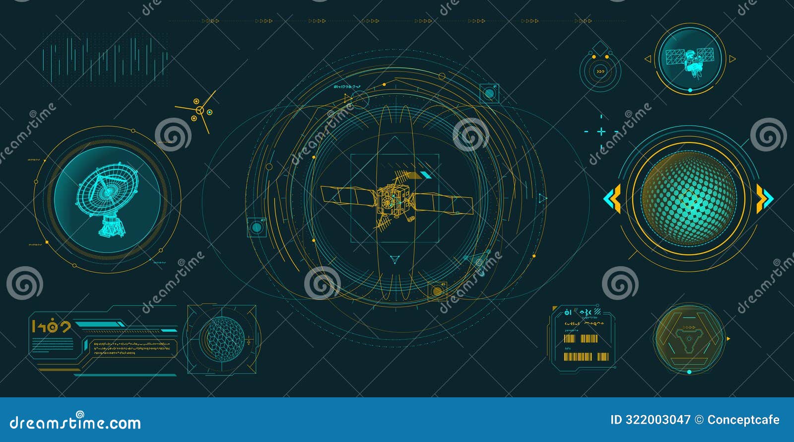 Vector Data Elements for Sci-fi Interface Infographics. Stock Vector ...