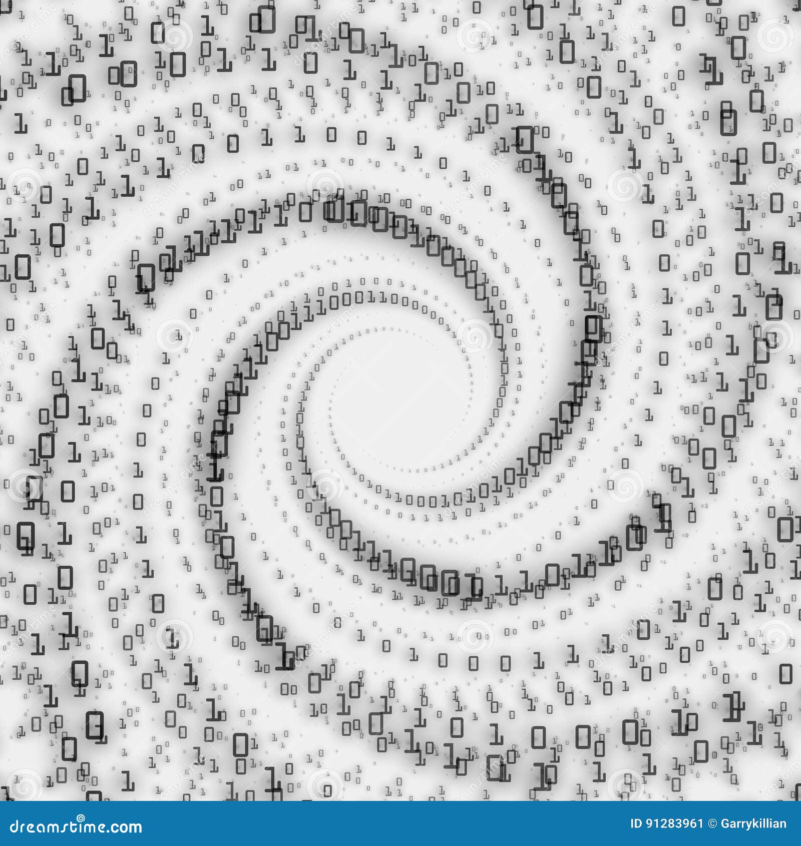 Vector Data Flow Visualizationgrayscale Big Data Flow As Binary Numbers Strings Twisted In