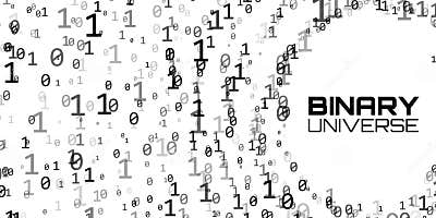 Vector Data Flow Visualization. Grayscale Big Data Flow As Binary Numbers Strings Twisted in ...