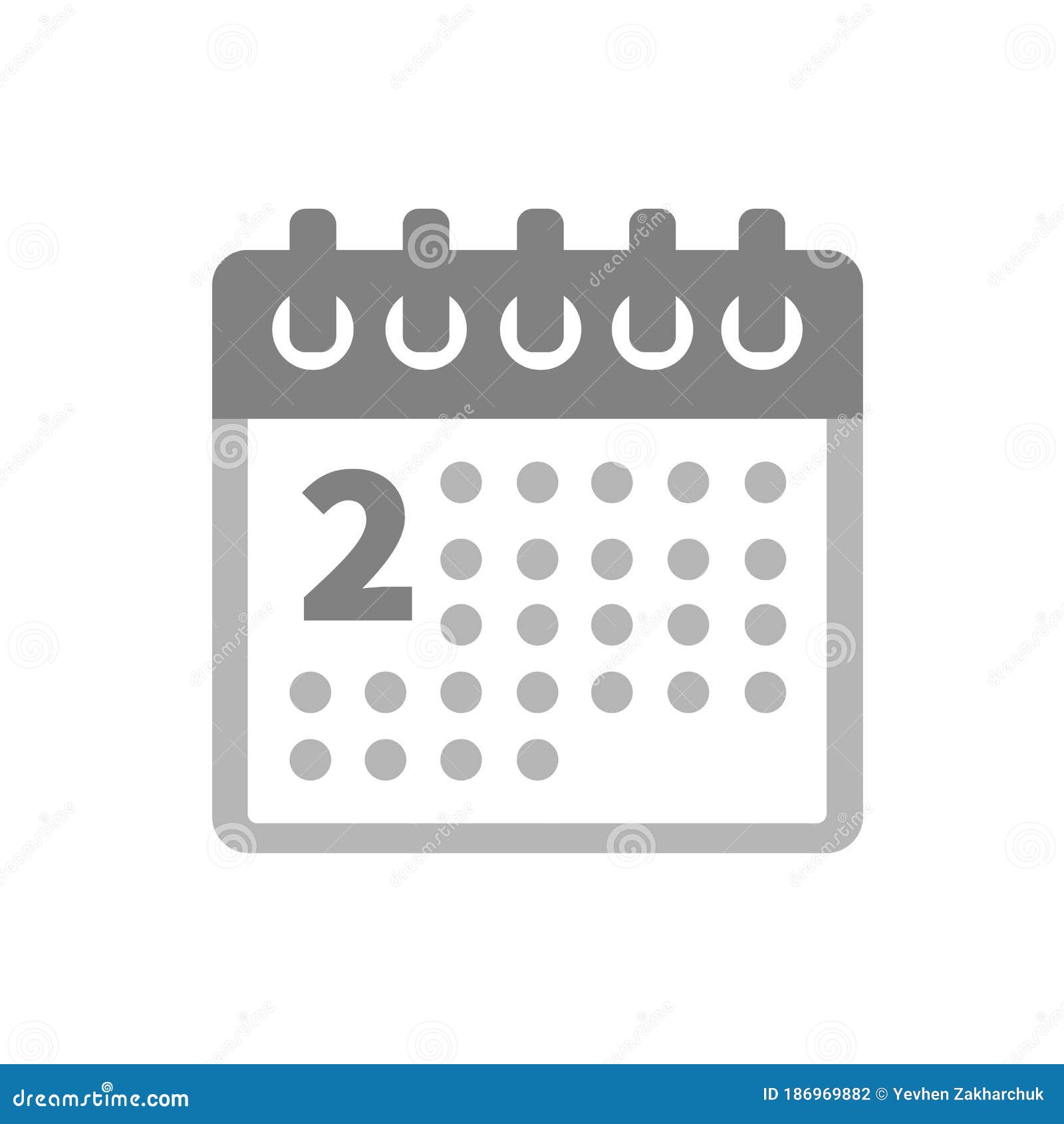 Vector Date 2 Calendar Icon Illustration. Simple Calendar Symbol for ...
