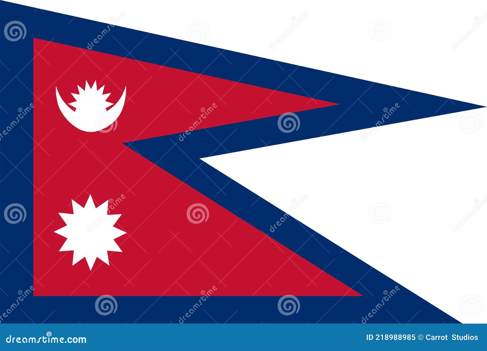 Vector de bandera nepal ilustración del vector. Ilustración de ...