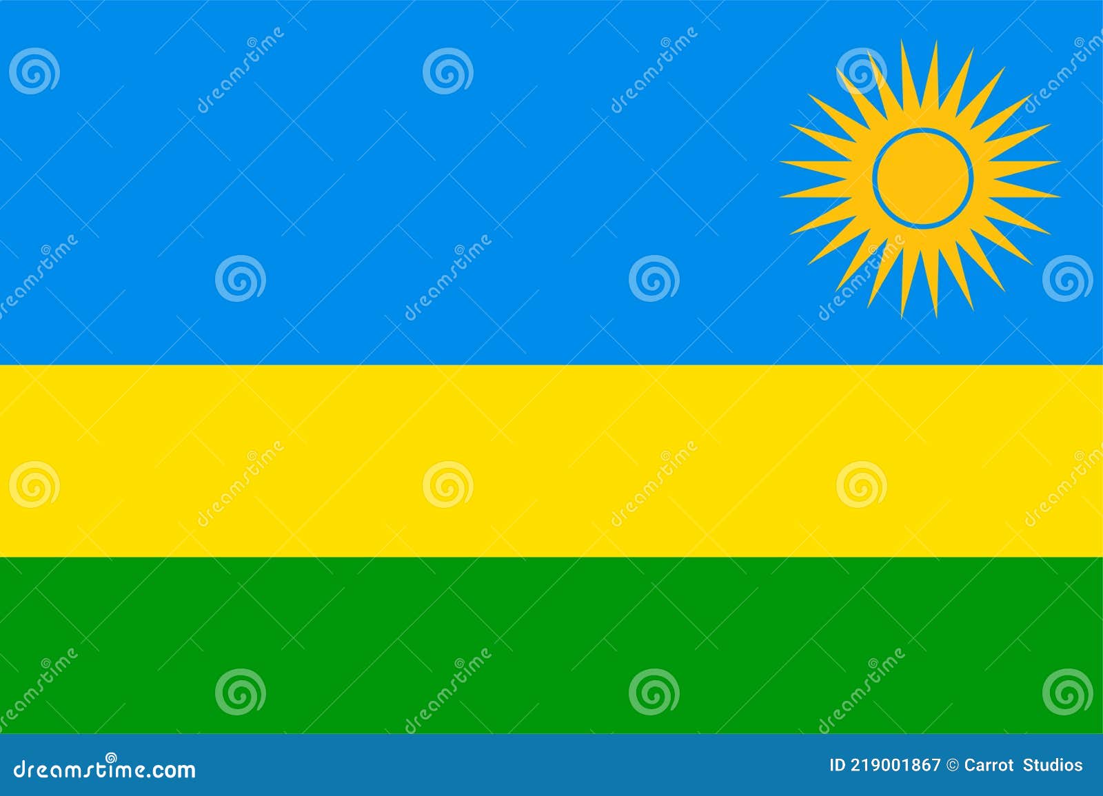 Vector De Bandera De Rwanda Ilustración del Vector - Ilustración de ...