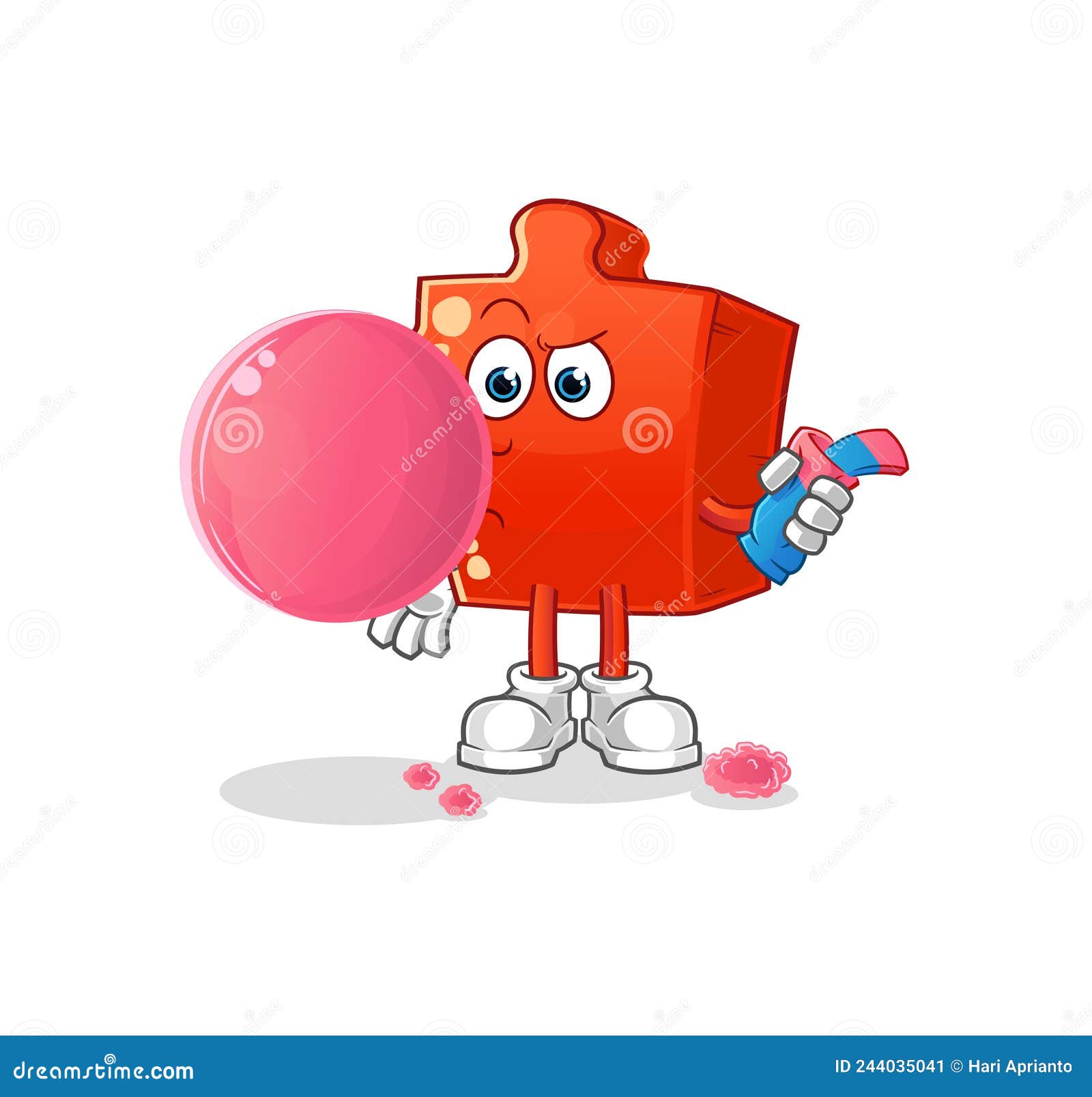 Vector De Chicle De Chicle. Personaje De Caricatura Ilustración del ...
