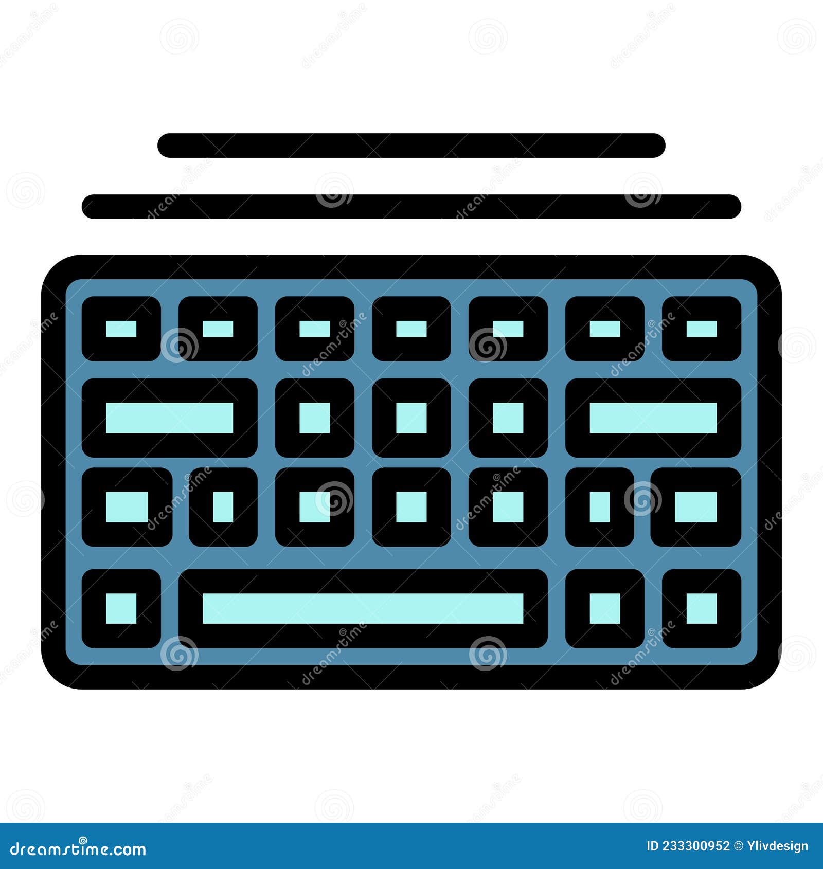 Vector De Color Del Icono De Teclado Stock de ilustración - Ilustración ...