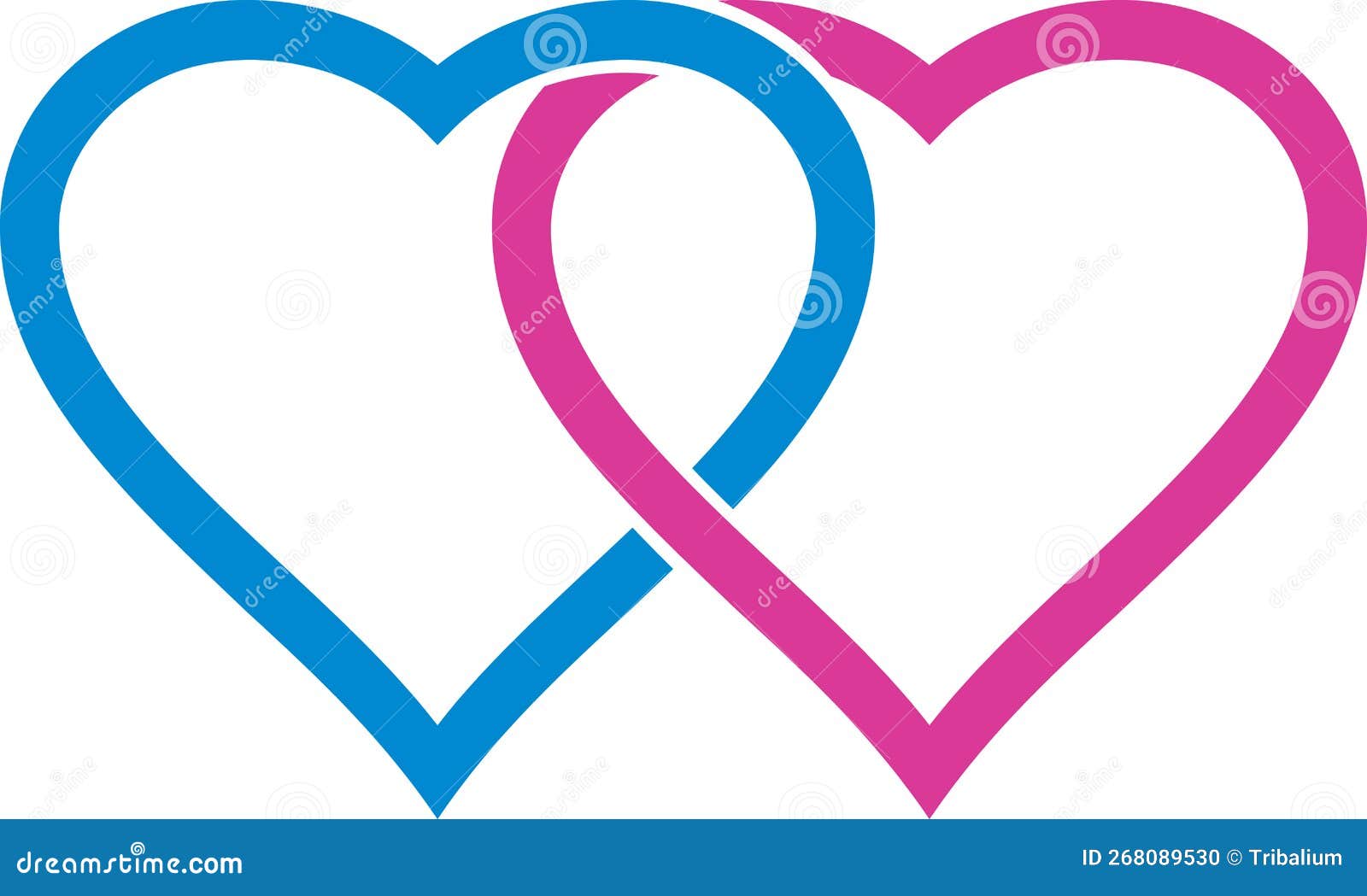 Vector De Color De Dos Corazones Stock de ilustración - Ilustración de ...