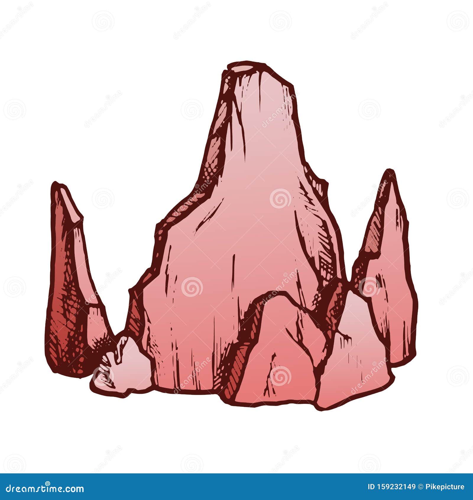 Vector De Color De Roca Roca De Roca Gruesa Ilustración del Vector ...