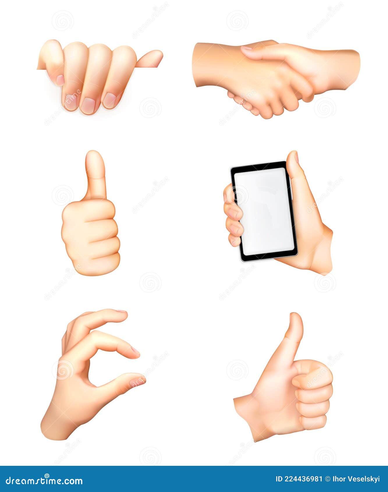 Vector De Conjunto De Manos Ilustración del Vector - Ilustración de ...