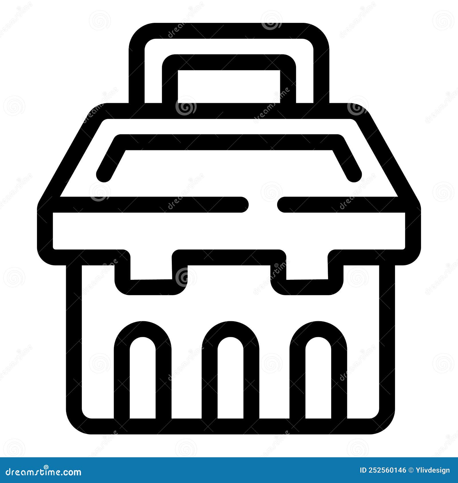Vector De Contorno De Icono De Caja De Herramientas. Cuadro De ... Vector De Contorno De Icono De Caja De Herramientas. Cuadro De ...