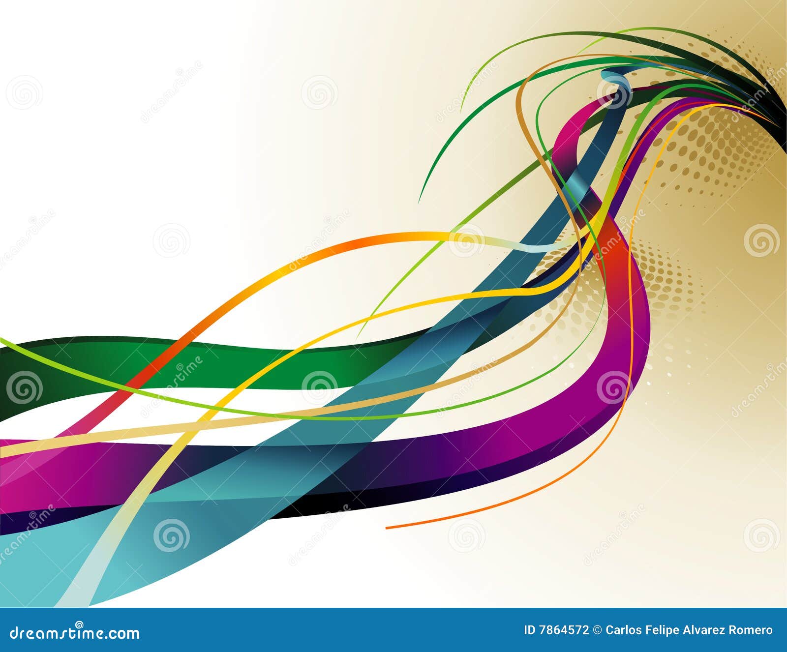 Vector de curvas del color ilustración del vector. Ilustración de ...