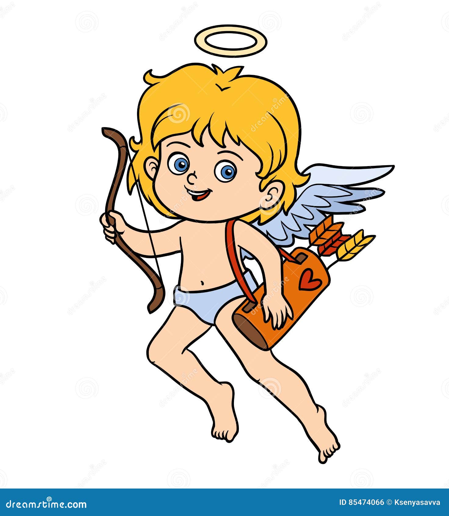 Vector De Dagkarakter Van Valentine ` S, Engel Vector Illustratie ...