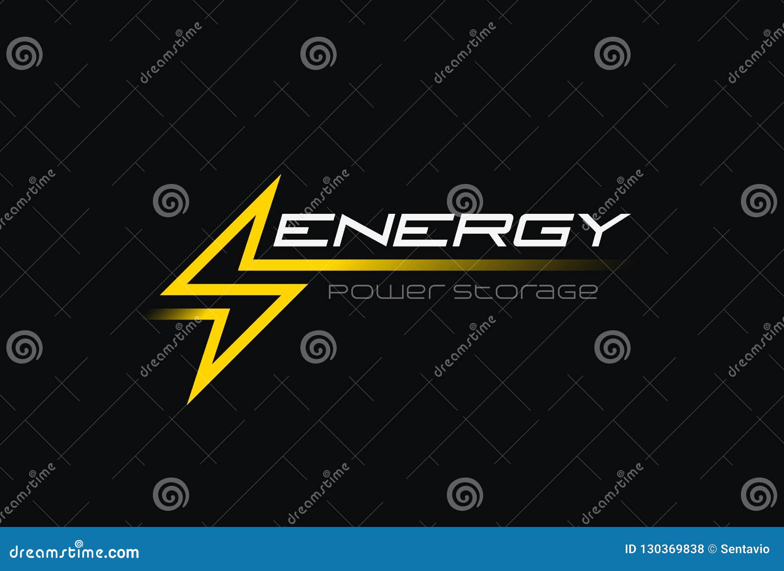 Vector De Destello Del Logotipo Del Poder De La Energía Del Rayo Linear ...