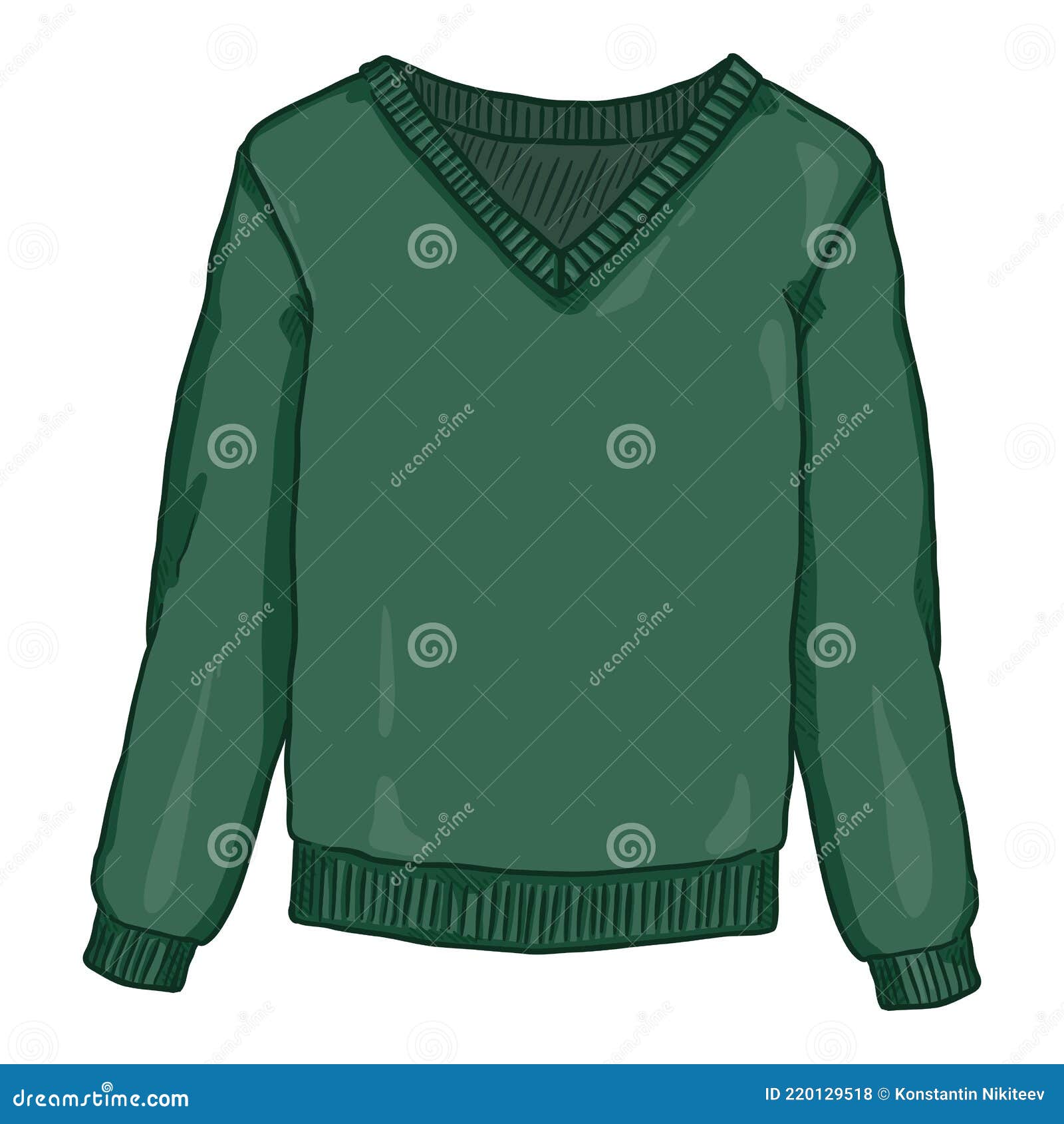 Vector De Dibujos Animados Pullover Sobre Fondo Blanco Ilustración del ...
