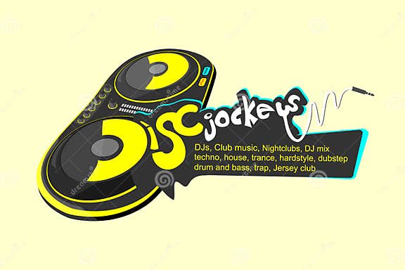 Vector de DJs Discjockeys ilustración del vector. Ilustración de jinete ...