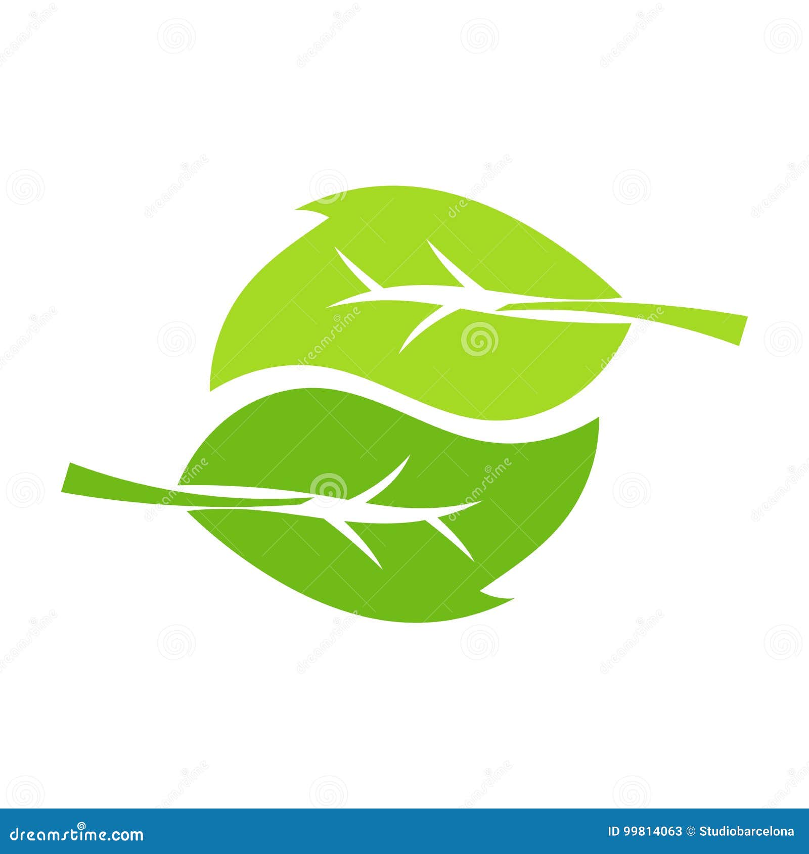 Vector de dos hojas ilustración del vector. Ilustración de vector ...