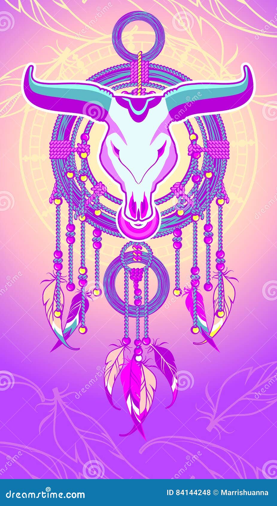 Vector De Dreamcatcher Del Azteca Ilustración del Vector - Ilustración ...