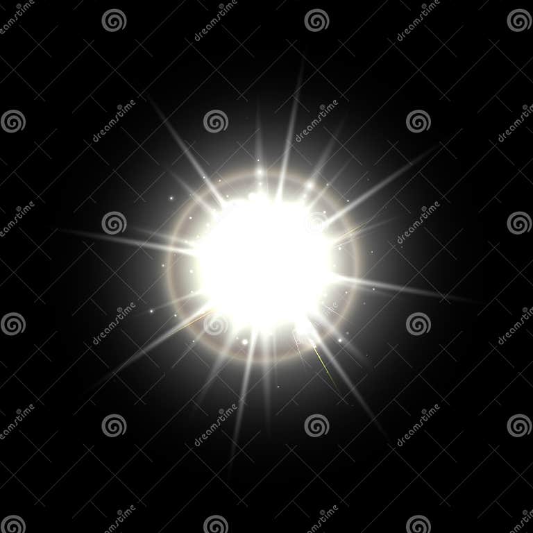 Vector De Efecto De Luz De La Luz Solar Transparente De Estrella Solar ...
