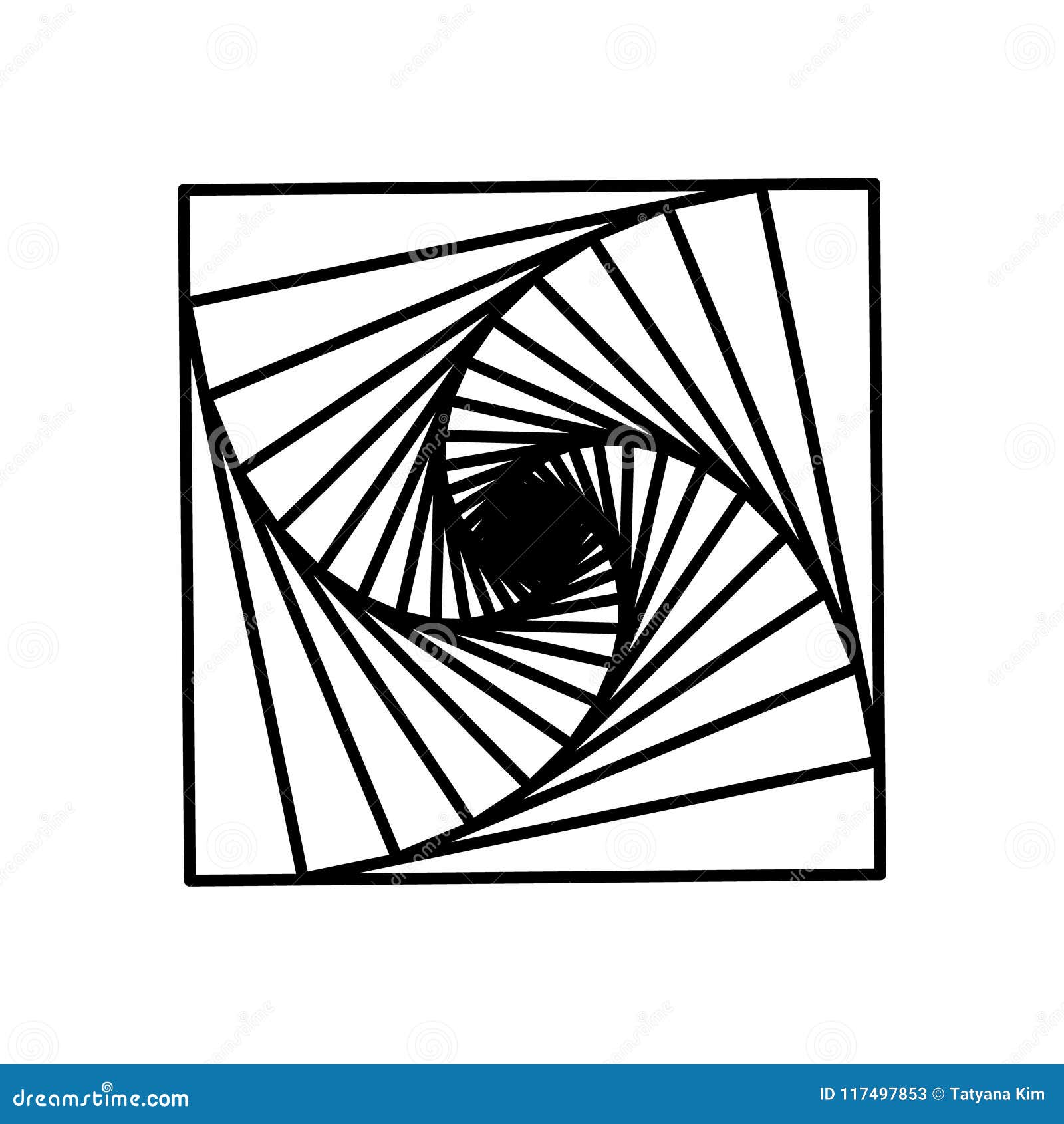 Vector De Espirales Un Cuadrado Stock de ilustración - Ilustración de ...