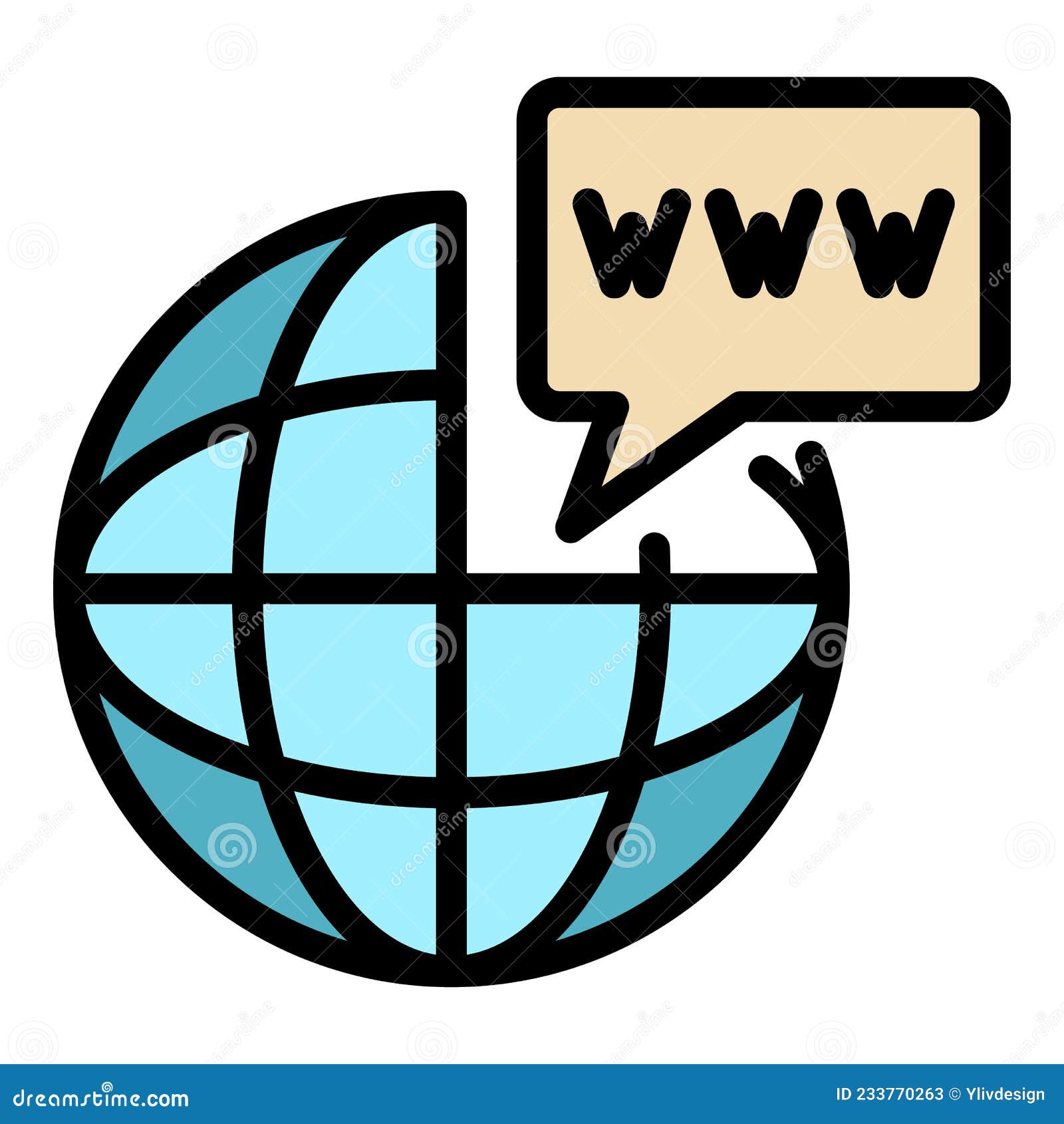 Vector De Esquema De Color Del Icono Del Explorador Web Ilustración del ...