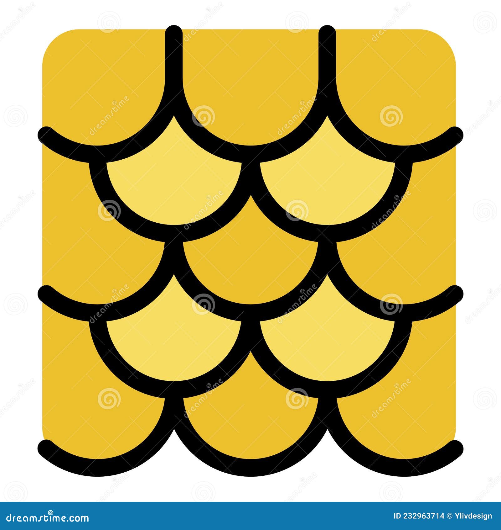 Vector De Esquema De Color Del Icono Del Techo Ilustración del Vector ...