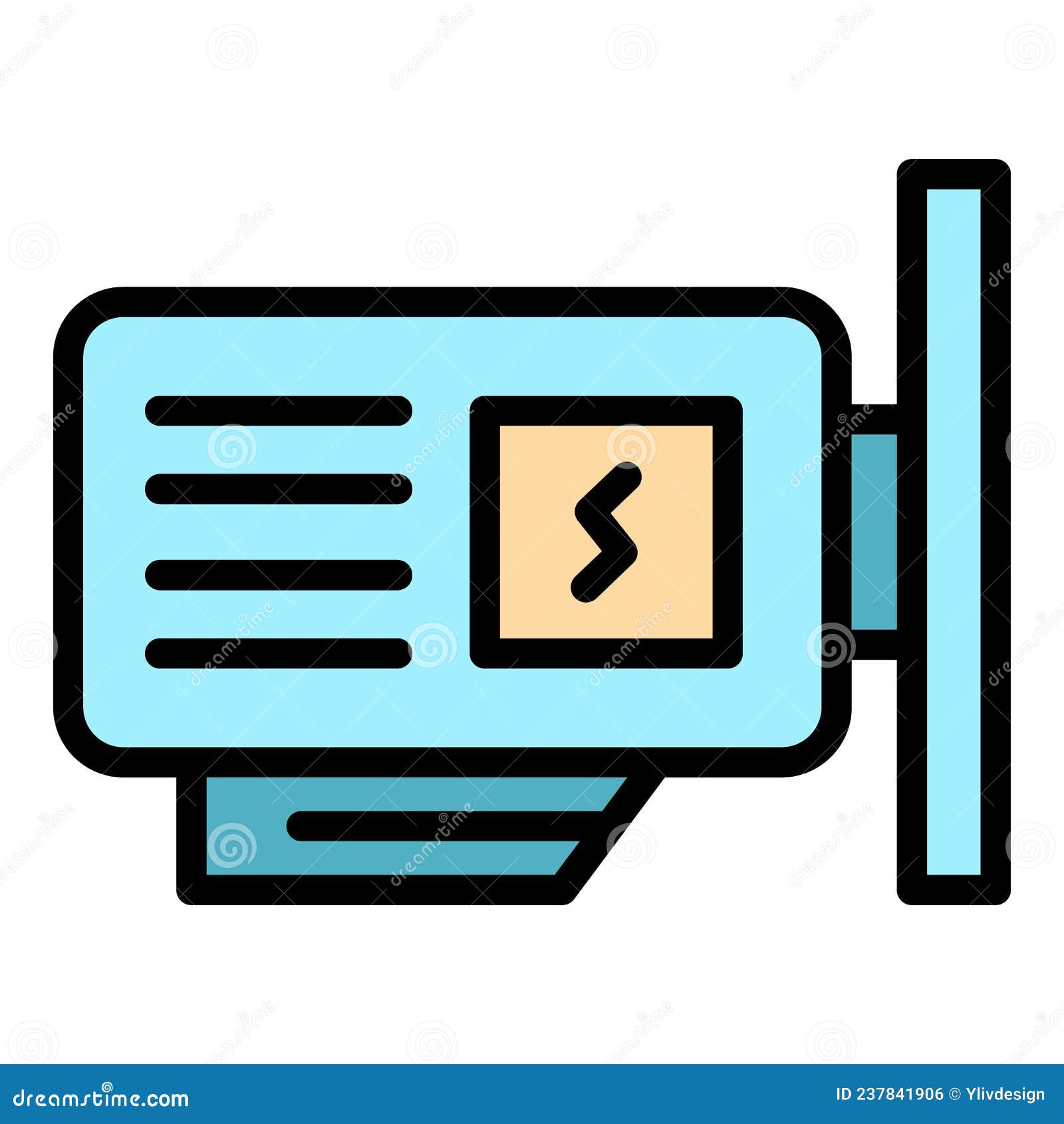 Vector De Esquema De Color De Icono De Bomba Industrial Ilustración del ...