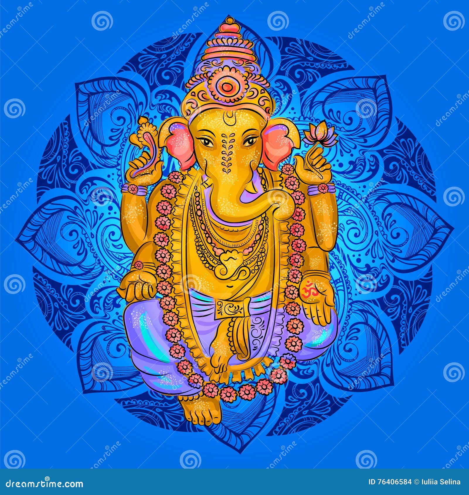 Vector de Ganesha de dios ilustración del vector. Ilustración de ...