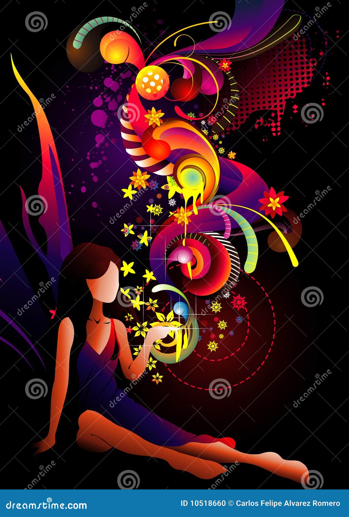 Vector de hadas del color ilustración del vector. Ilustración de ...