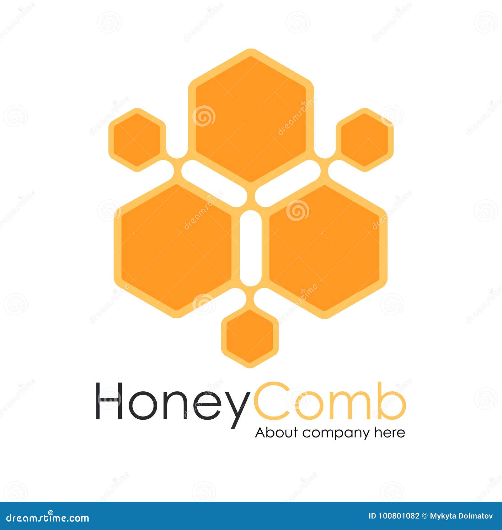 Vector De Honey Comb Logo Template Design, Emblema Del Panal, Concepto ...