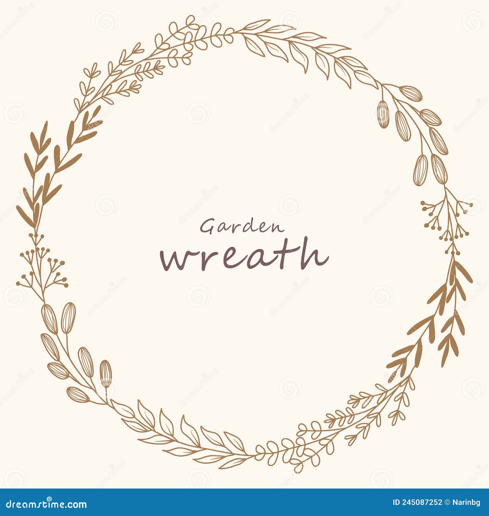 Vector De Huerta De Hoja Dibujada a Mano Ilustración del Vector ...