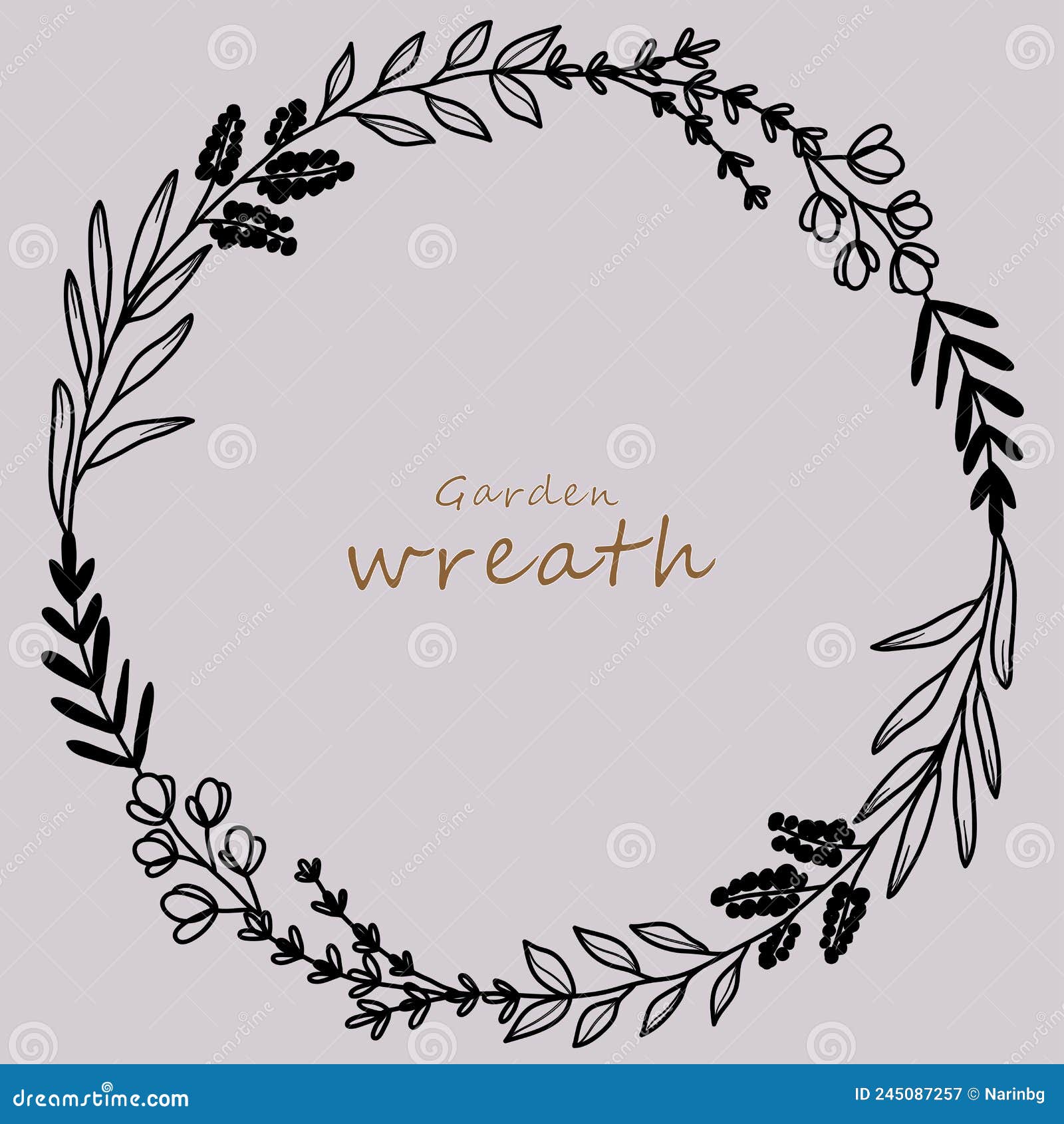 Vector De Huerta De Hoja Dibujada a Mano Ilustración del Vector ...