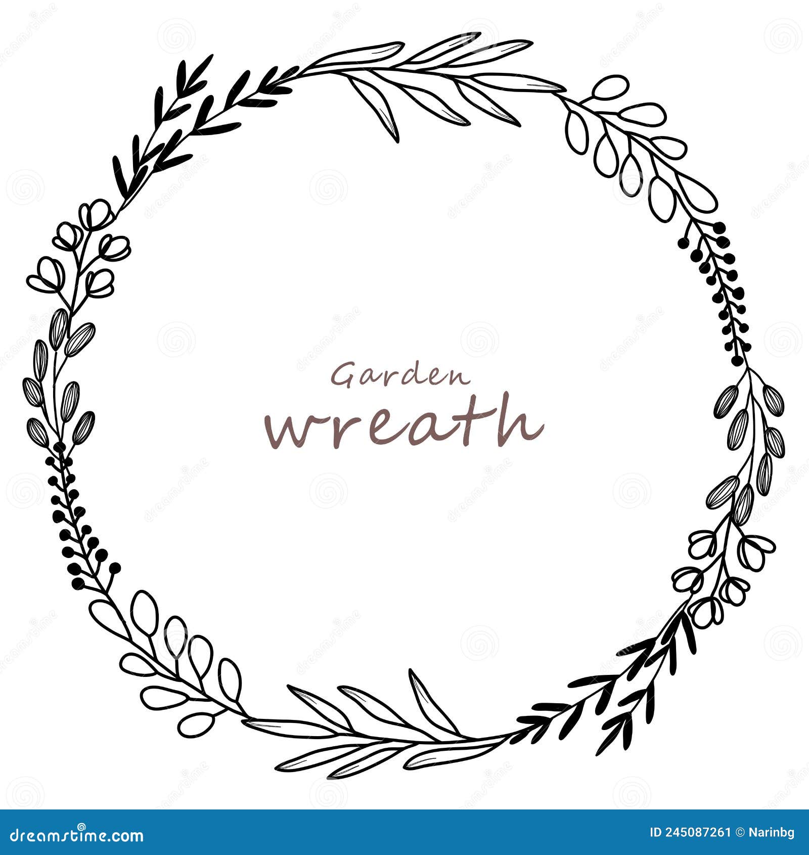 Vector De Huerta De Hoja Dibujada a Mano Ilustración del Vector ...