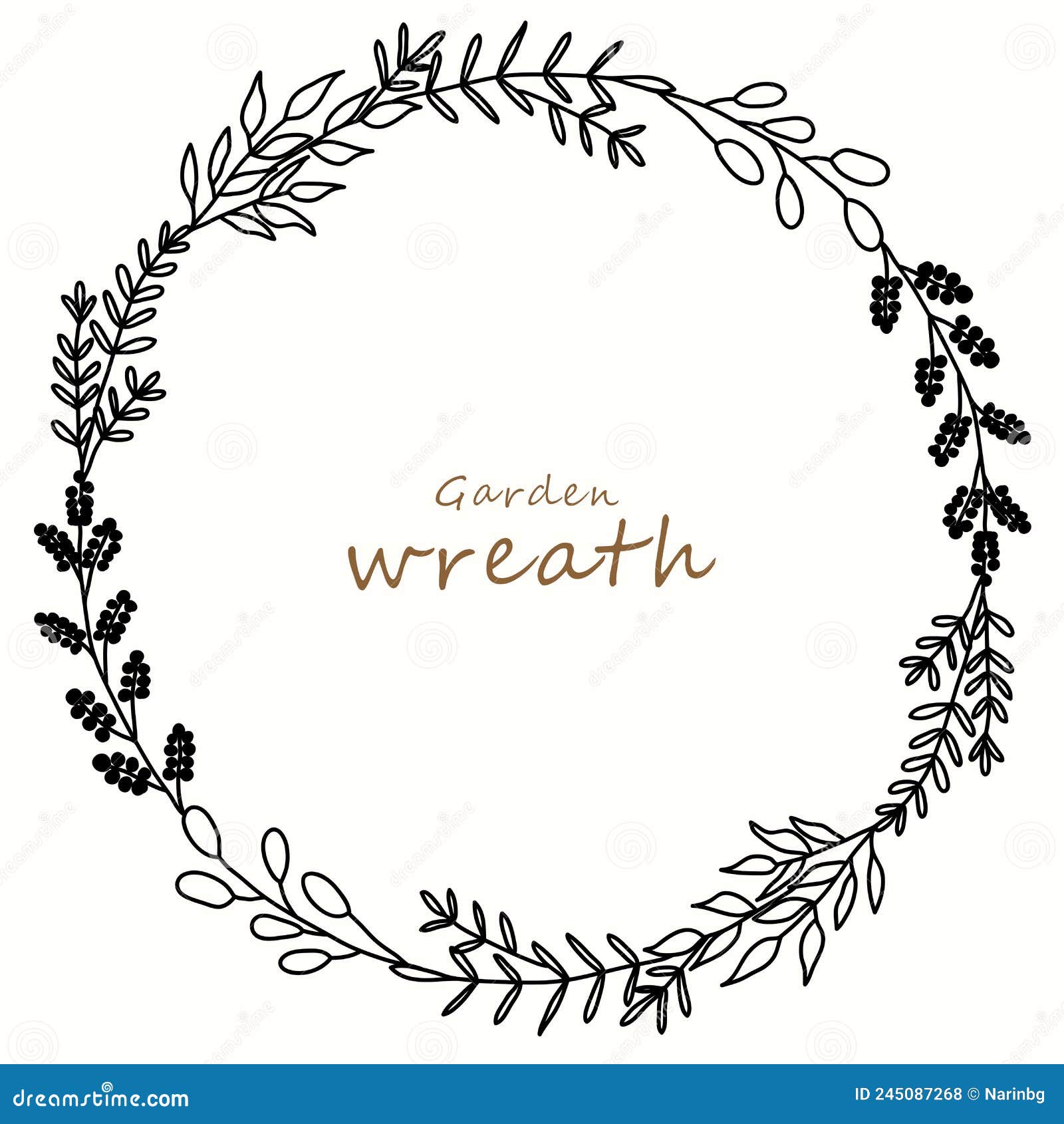 Vector De Huerta De Hoja Dibujada a Mano Ilustración del Vector ...