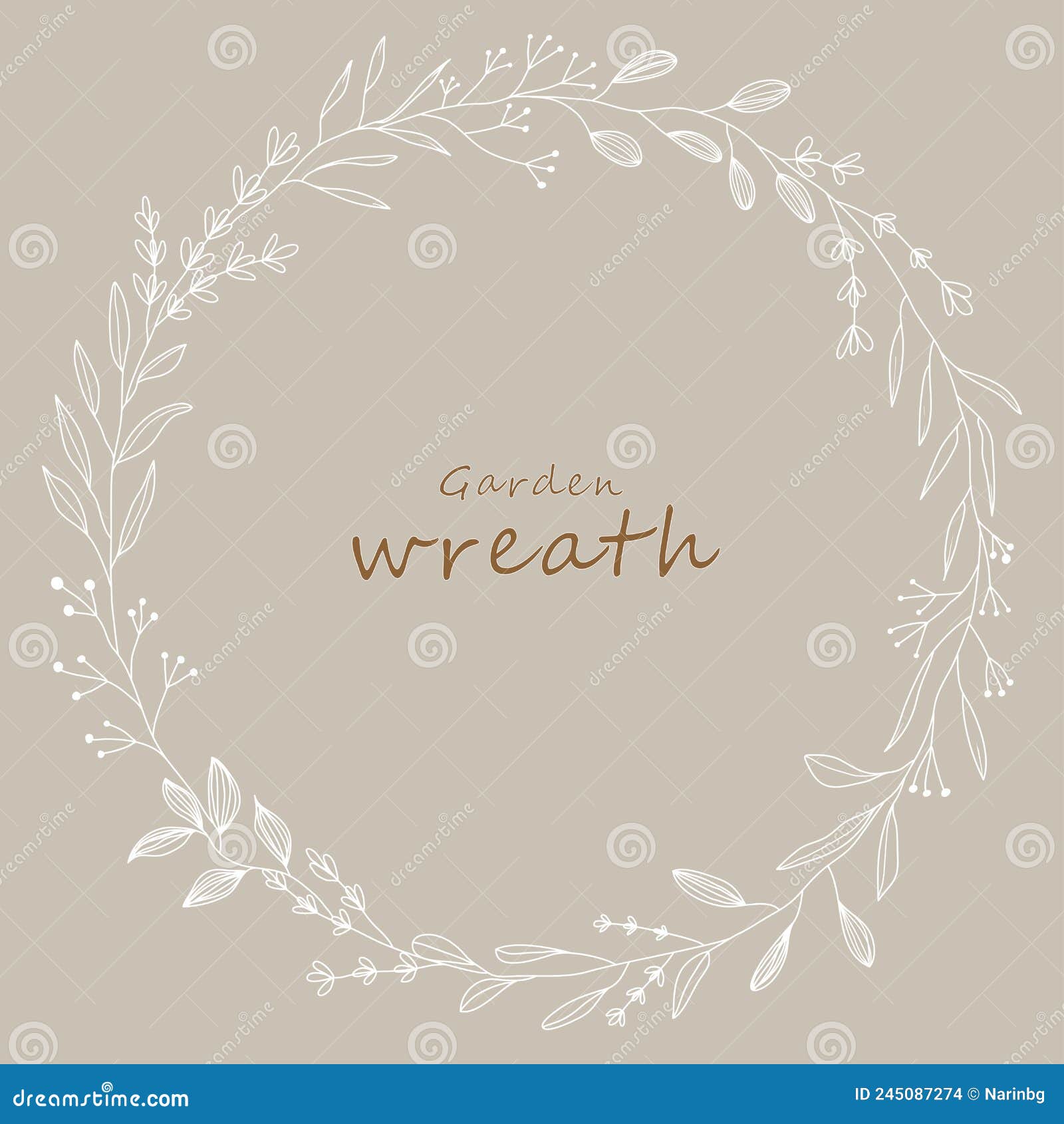 Vector De Huerta De Hoja Dibujada a Mano Ilustración del Vector ...