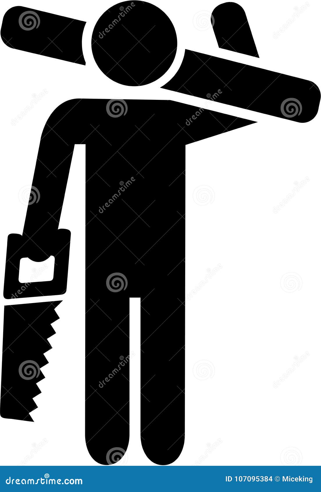 Vector De Icon Del Carpintero Ilustración del Vector - Ilustración de ...