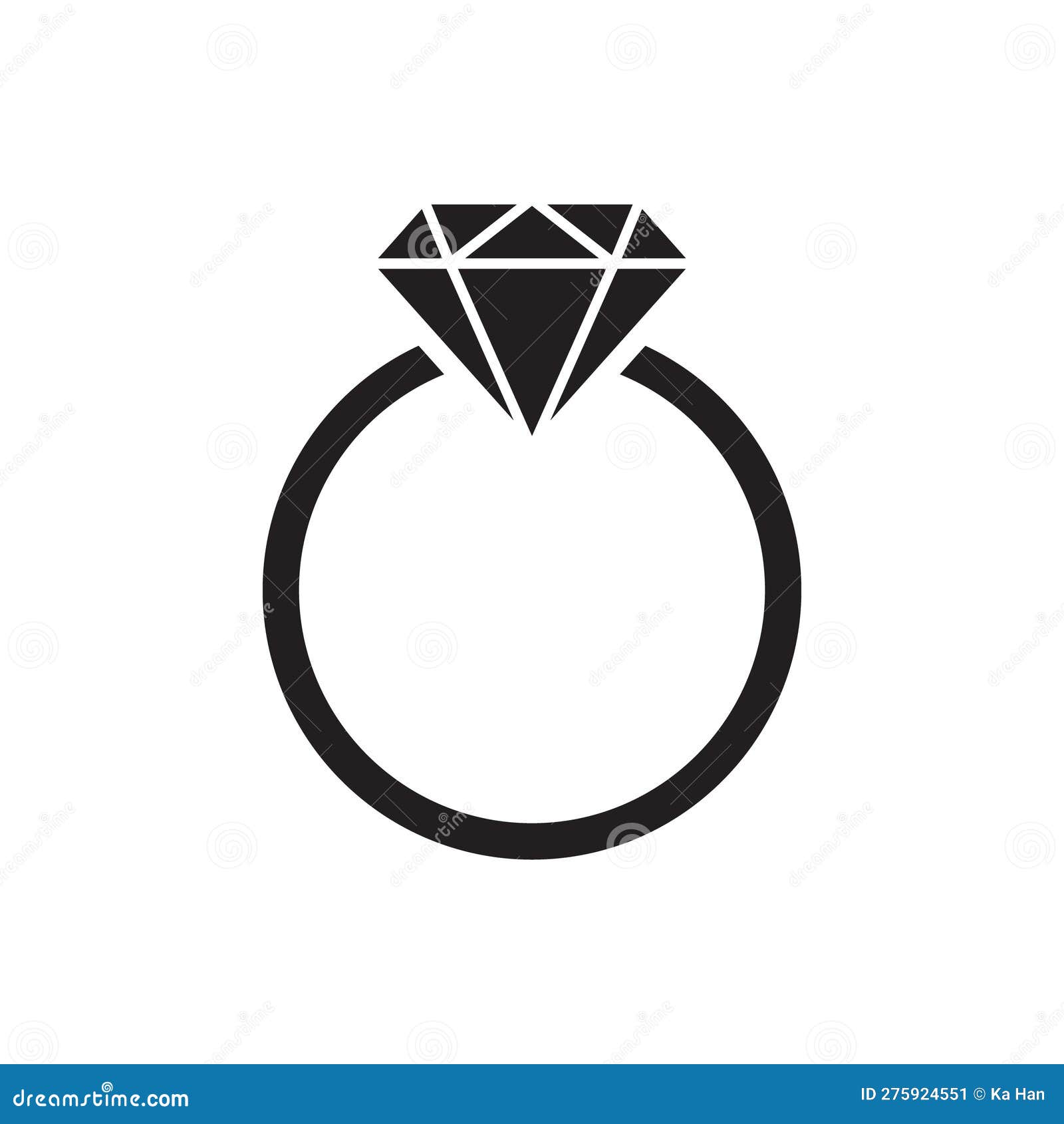 Vector De Icono De Anillo De Diamante En Estilo Plano Ilustración del ...