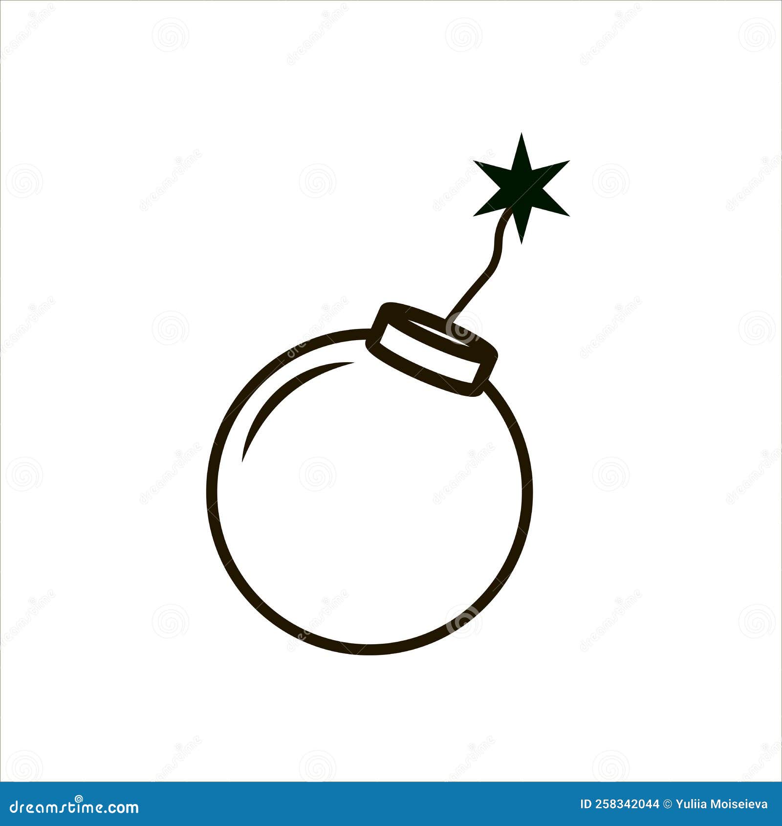 Vector de icono de bomba ilustración del vector. Ilustración de negro ...