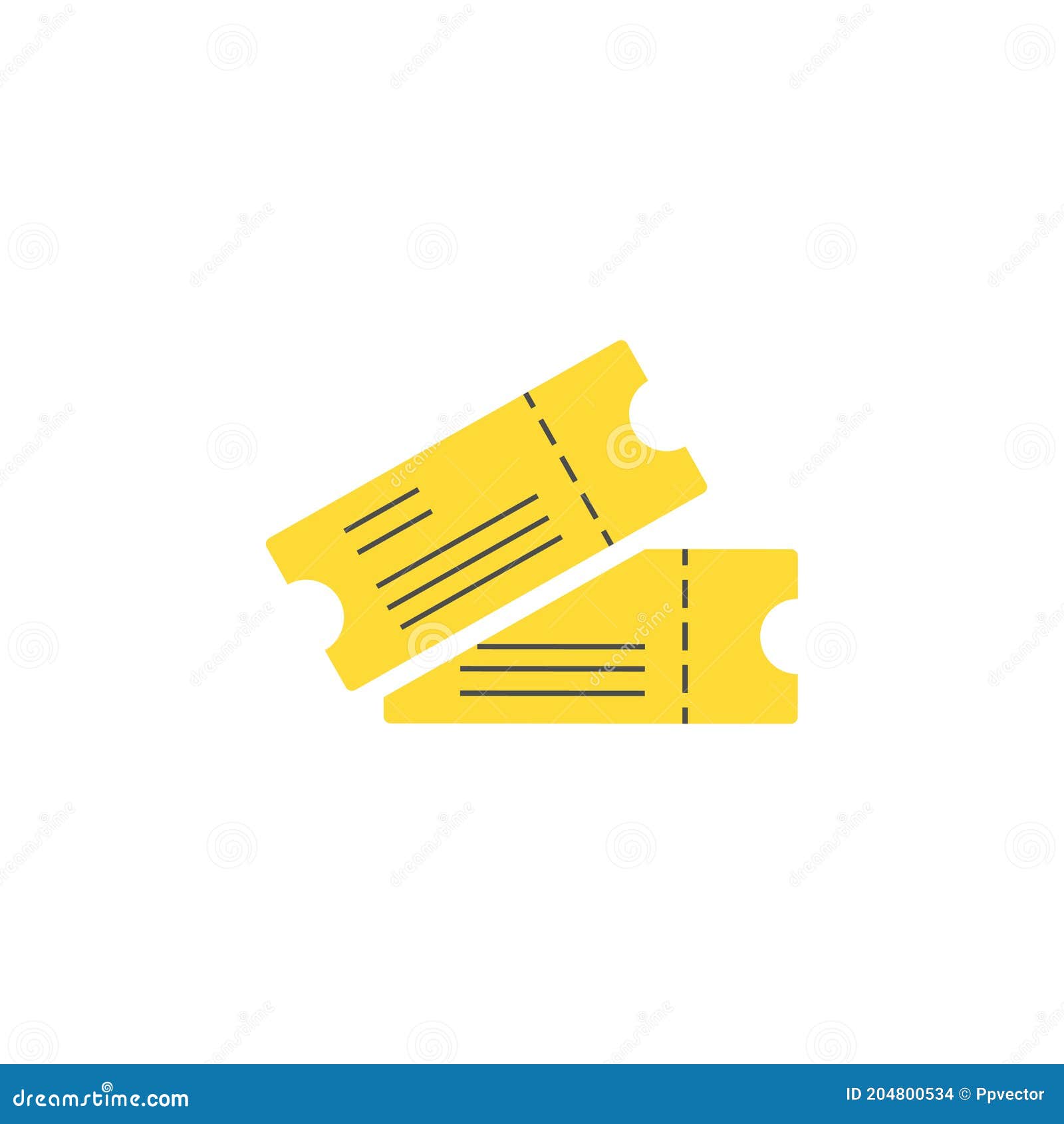 Vector De Icono De Color De Ticket. Signo Simple Amarillo Ilustración ...