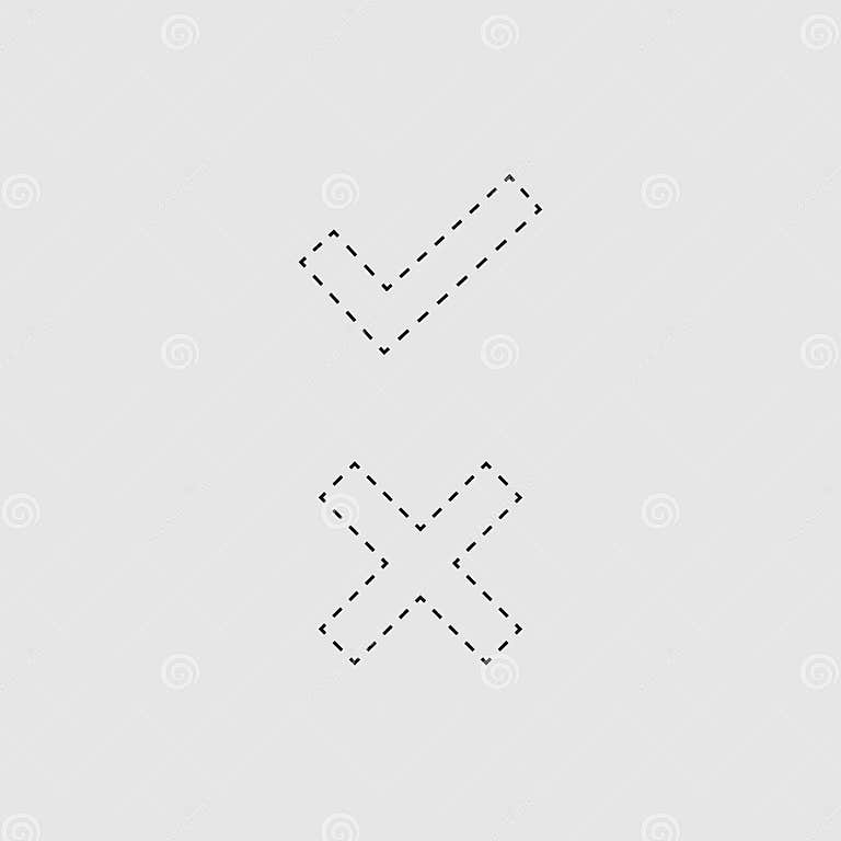 Vector De Icono Correcto E Incorrecto Ilustración del Vector ...