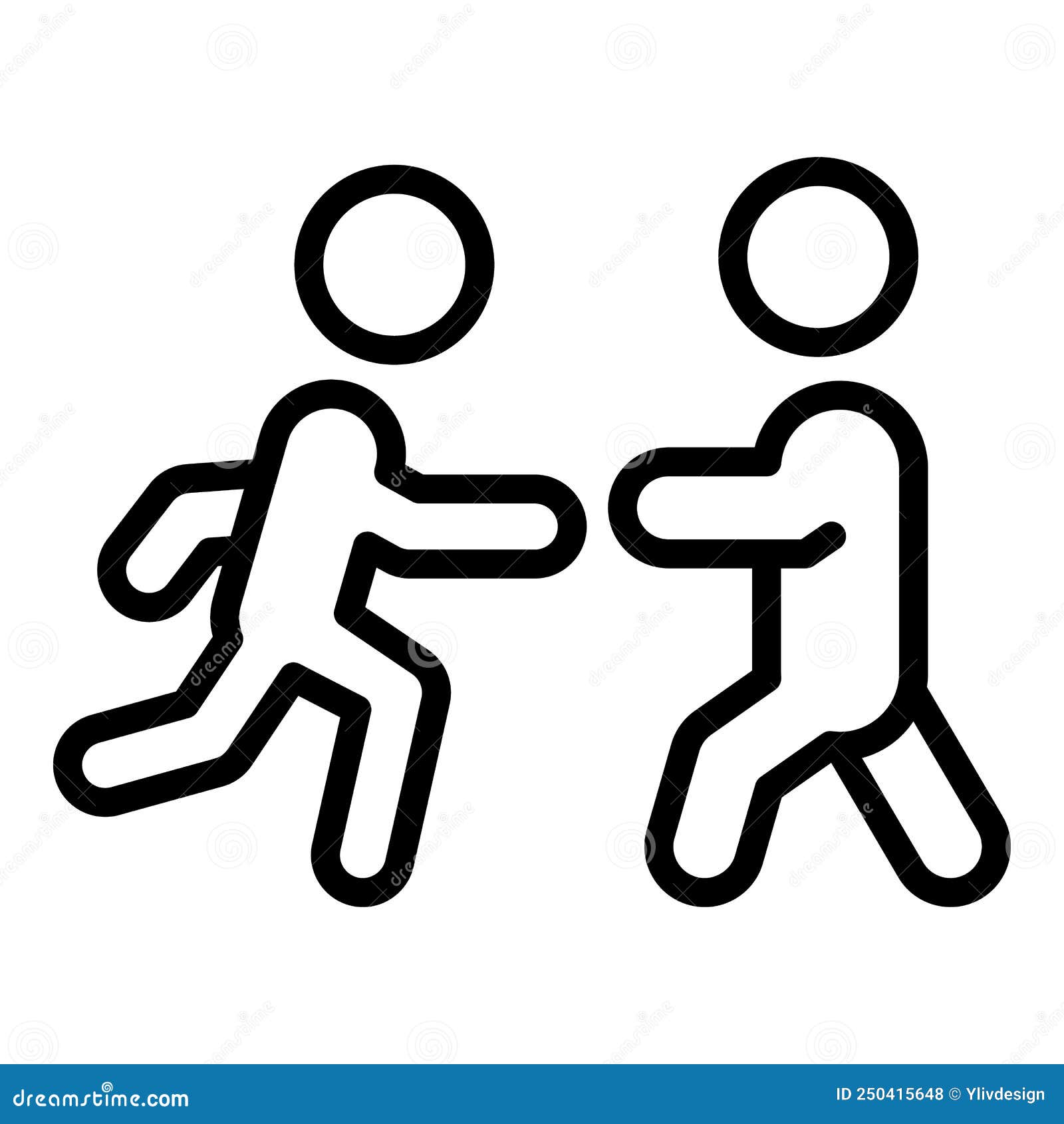 Vector De Icono De Defensa De Personas. Ataque Marcial Stock de ...