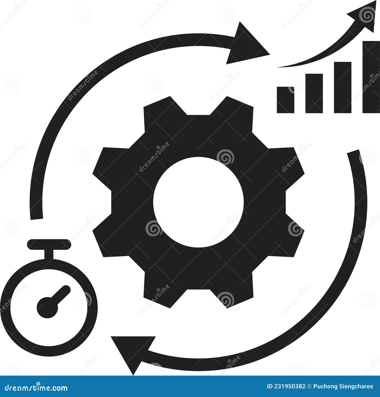 Vector De Icono De Eficiencia. Icono De Desarrollo. Ilustración del ...
