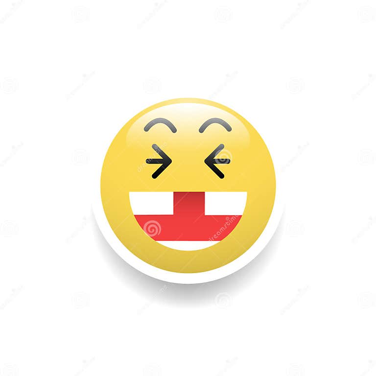Vector De Icono De Emoticono De Risa E Ilustración Ilustración del ...