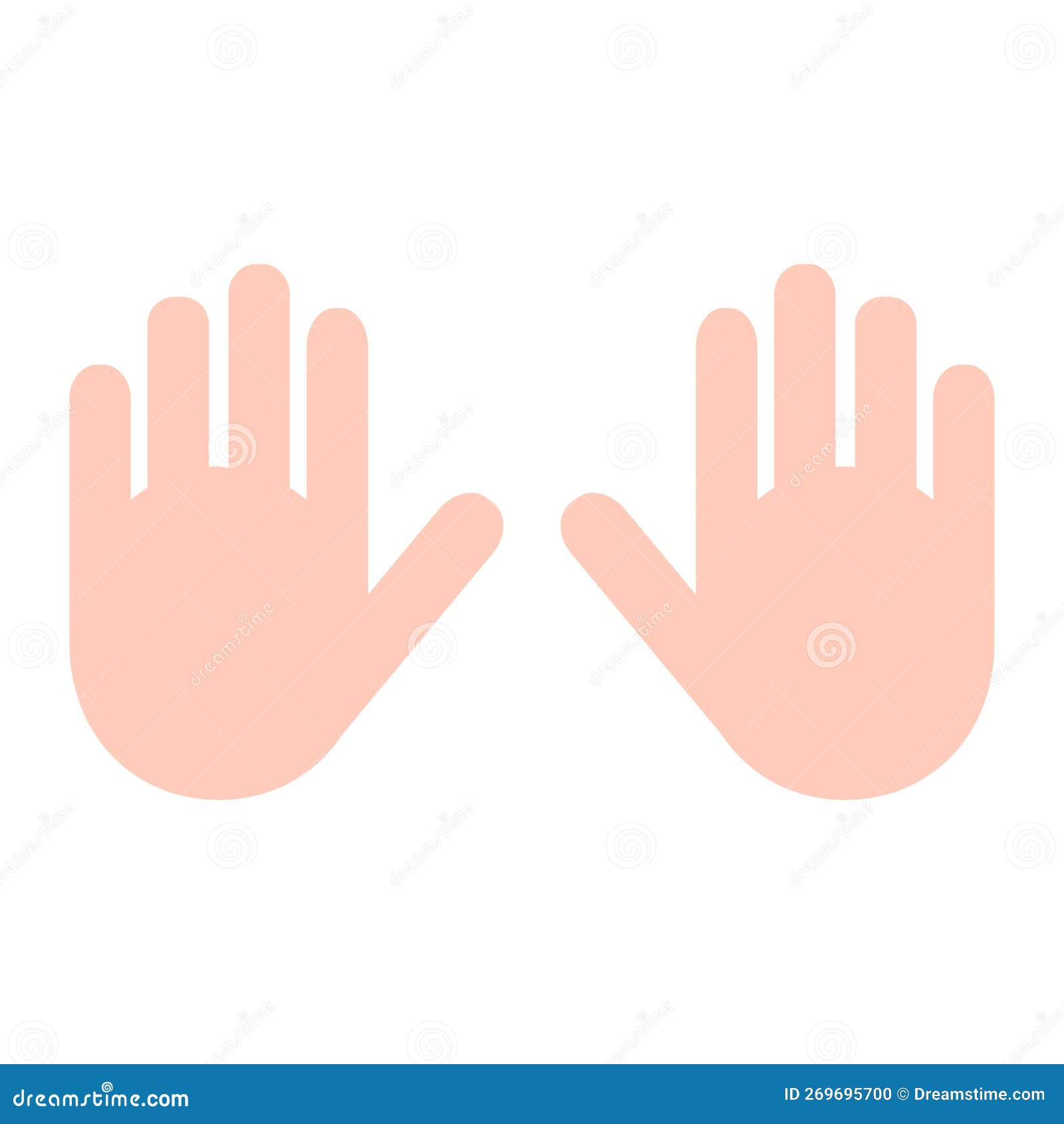 Vector De Icono De Mano Aislado En Blanco Ilustración del Vector ...