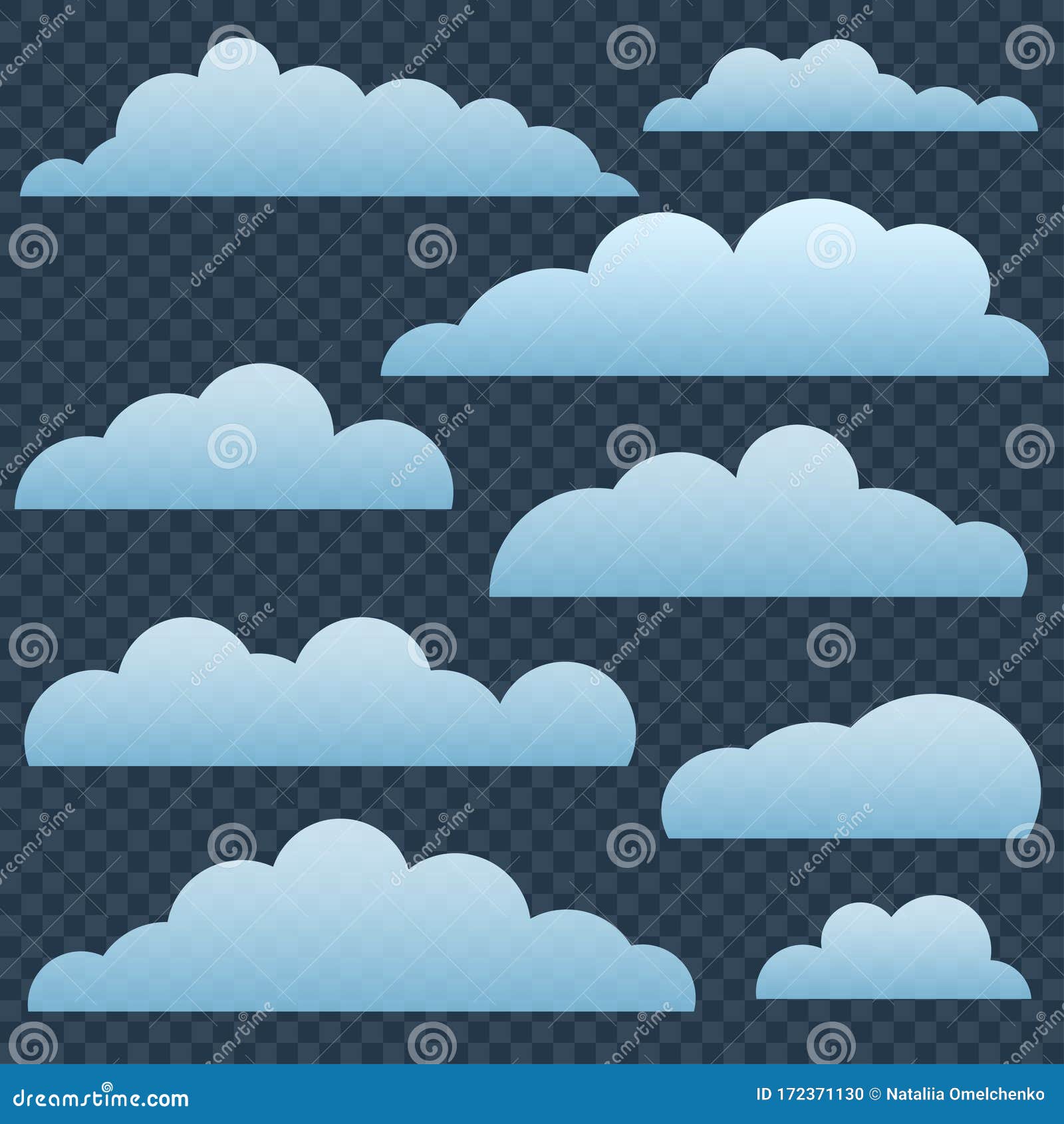 Vector De Icono De Nubes En Azul Stock de ilustración - Ilustración de ...