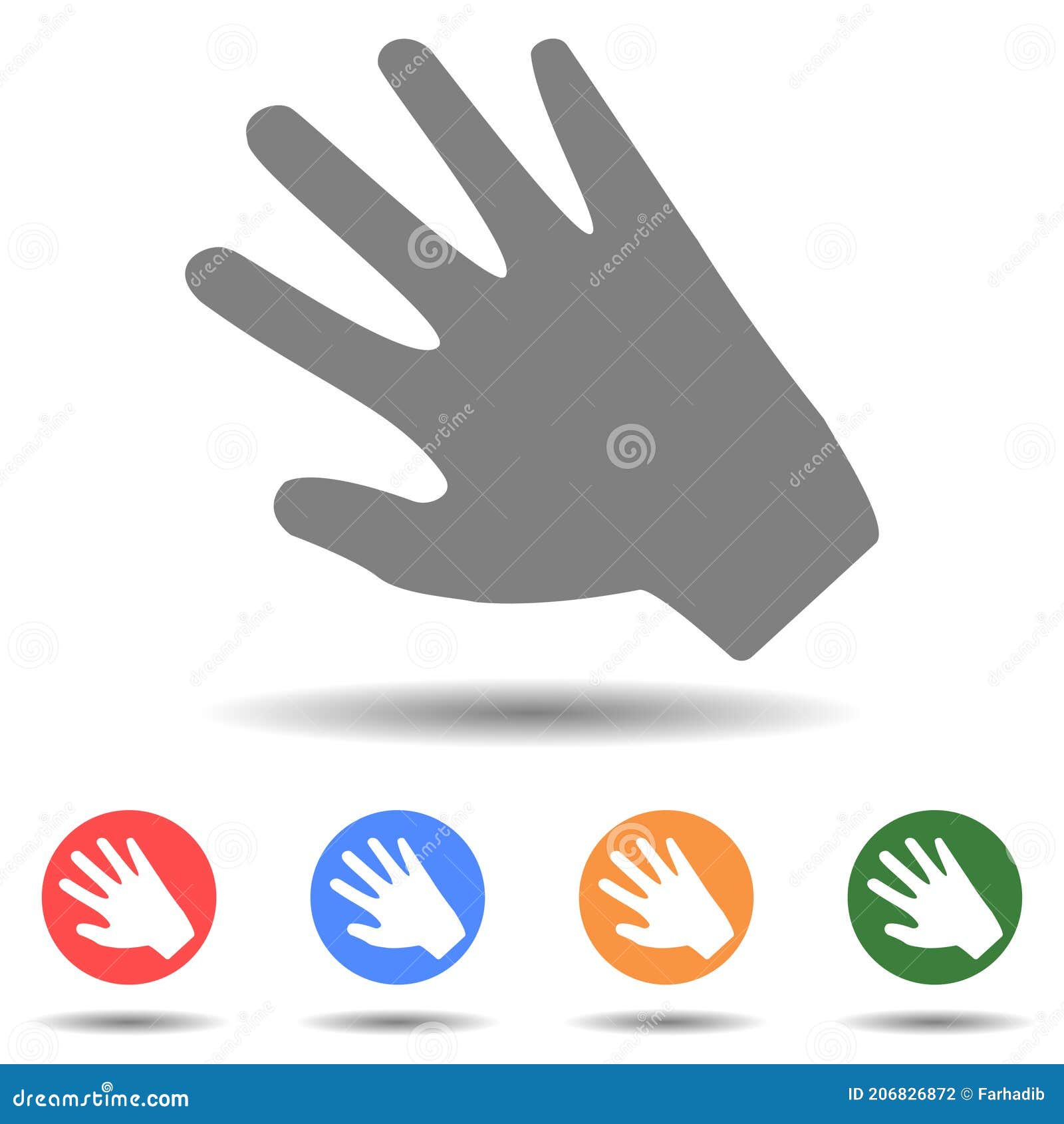 Vector De Icono De Palma De Mano Humana Ilustración del Vector ...