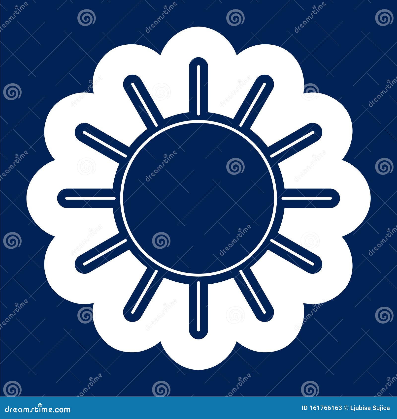 Vector de icono Sun ilustración del vector. Ilustración de vector ...