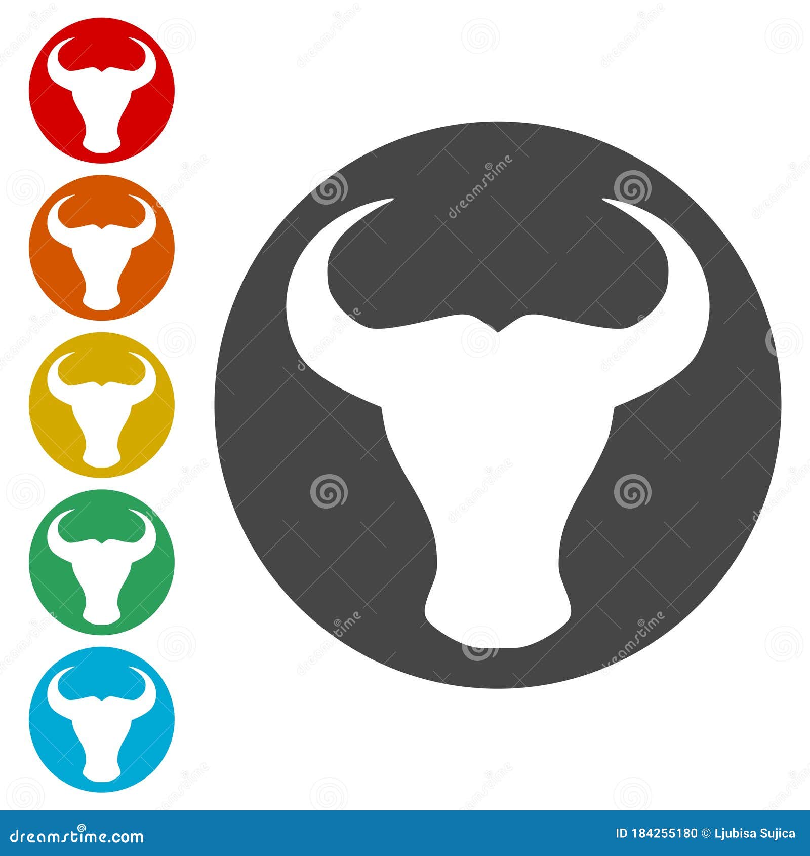 Vector de icono de toro ilustración del vector. Ilustración de cara ...