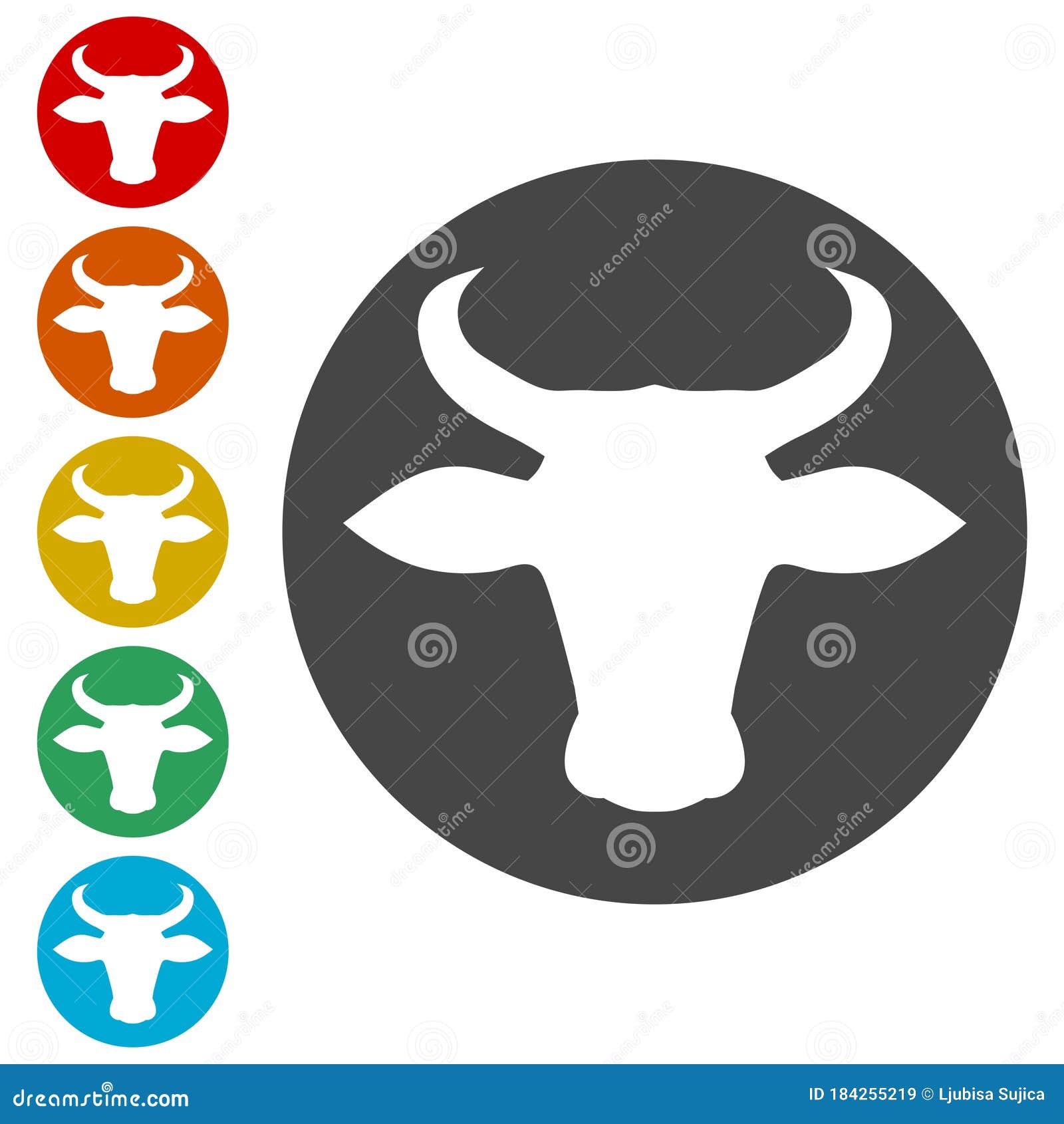 Vector de icono de toro ilustración del vector. Ilustración de cubo ...