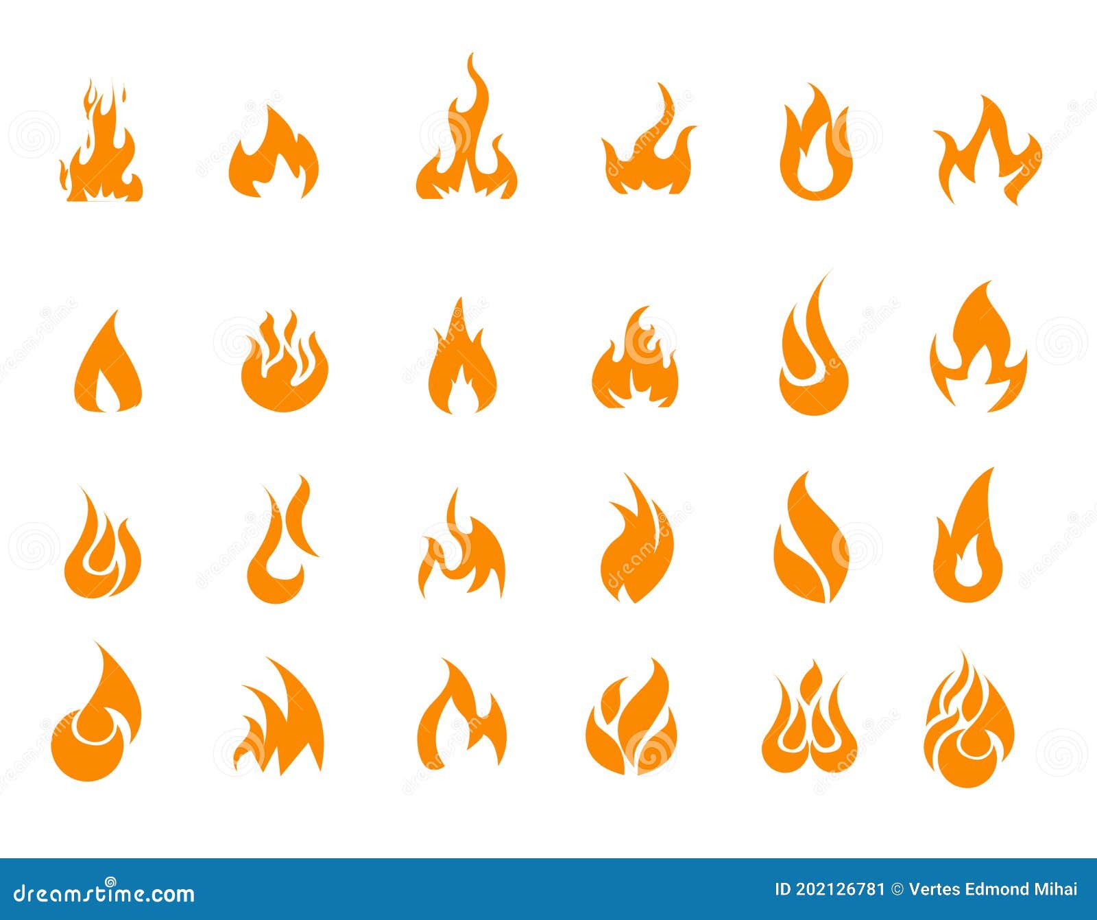Vector De Iconos De Incendio Ilustración del Vector - Ilustración de ...