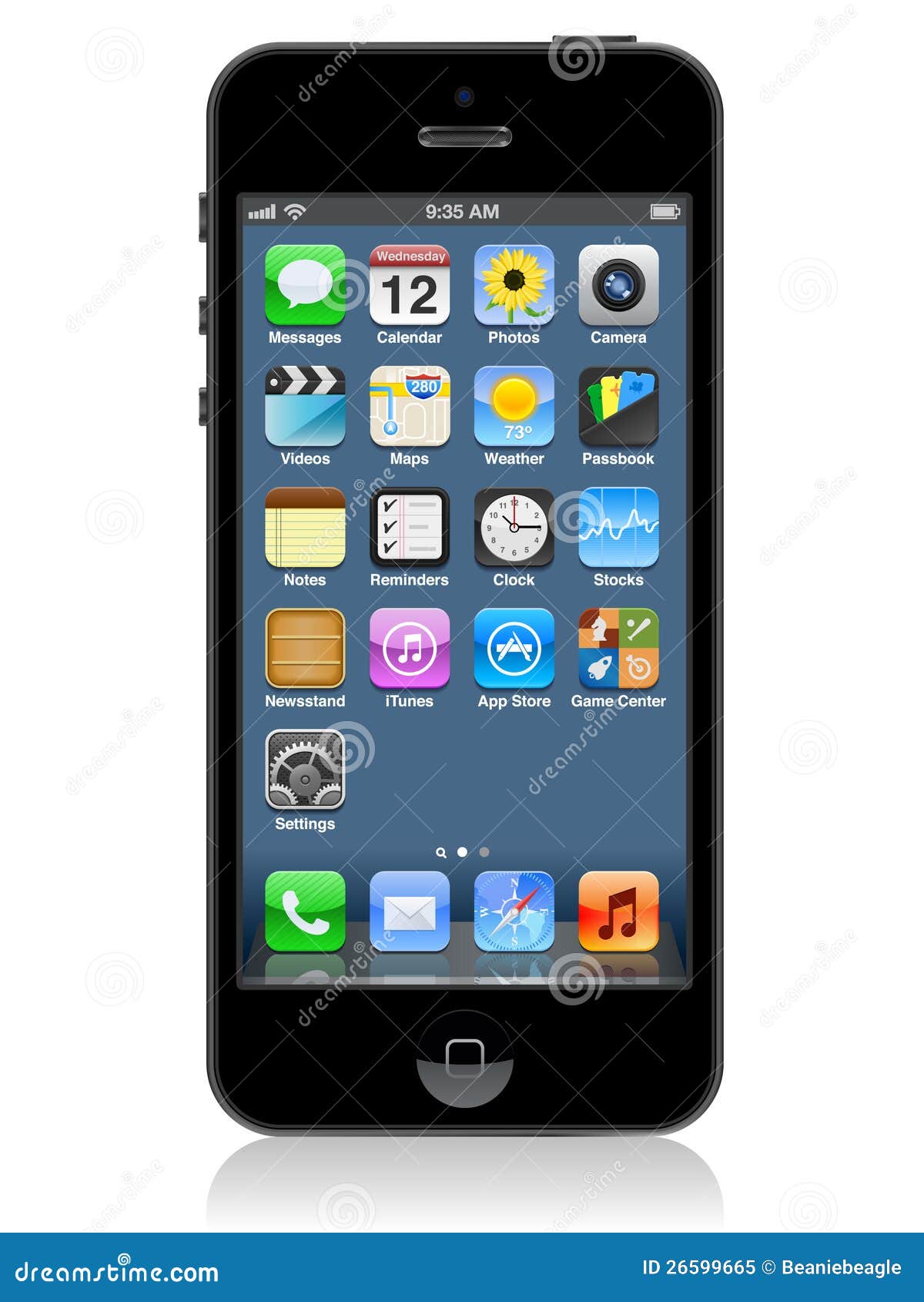 VECTOR de Iphone 5 imagen editorial. Ilustración de plata - 26599665